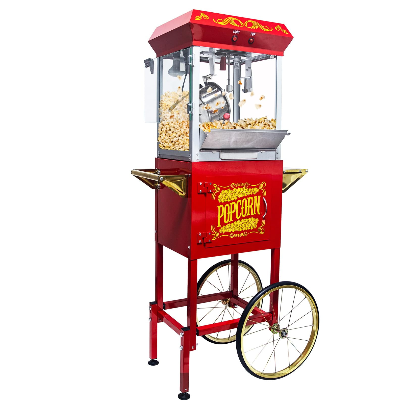 Joqixon Popcorn Machine Maker With 8 Oz Kettle Makes Up to 32 Cups ...