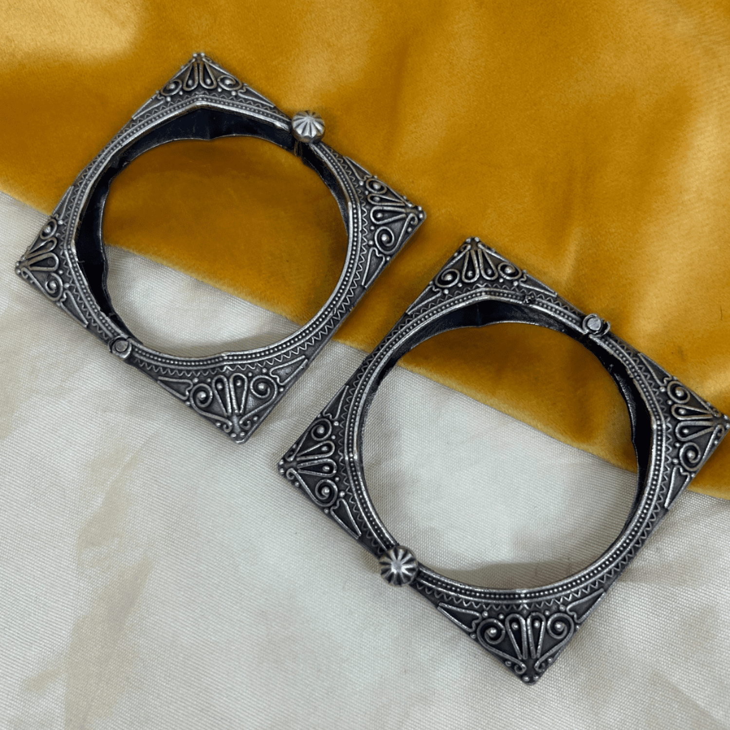 Kajaro Designs Jewels oxidised kada Pair for women and girls | square ...