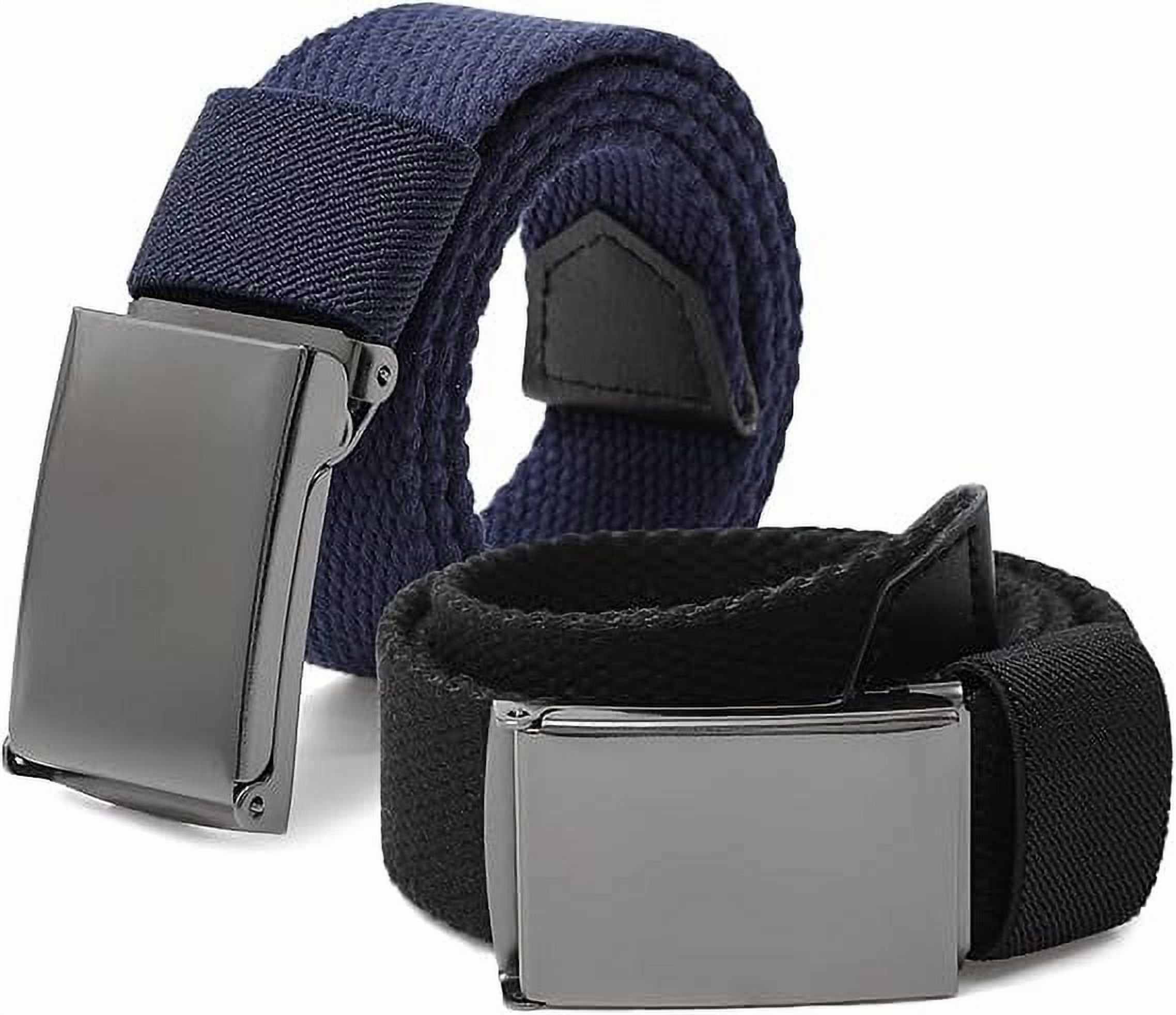 Kajeer Kids Canvas Web Belts - 2Pcs Adjustable Cotton Strap Belt for ...