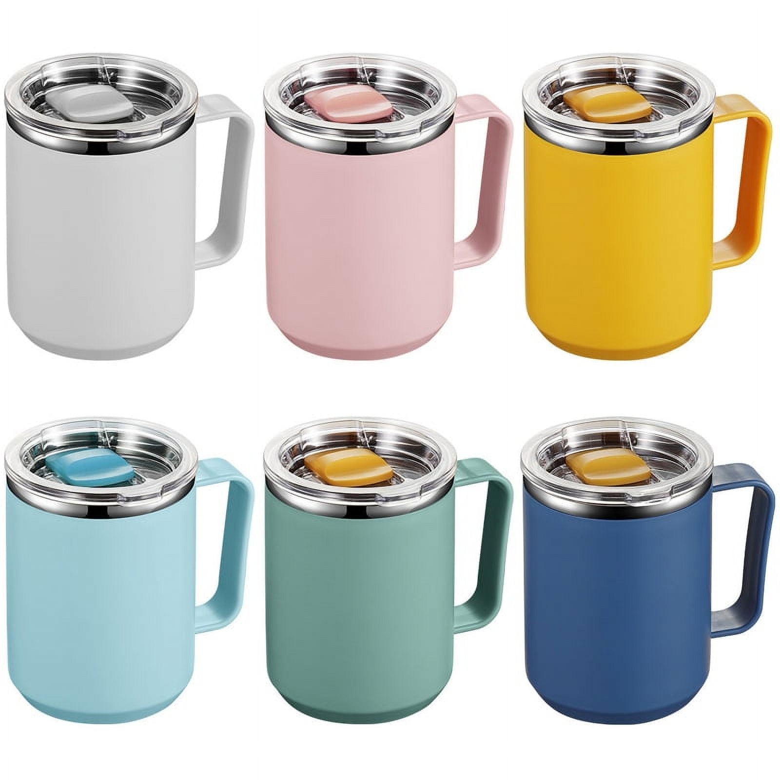 Kajiali Coffee Mug With Handle and Lid Traveling Cup Stainless Steel Insulated Cup - Walmart.com