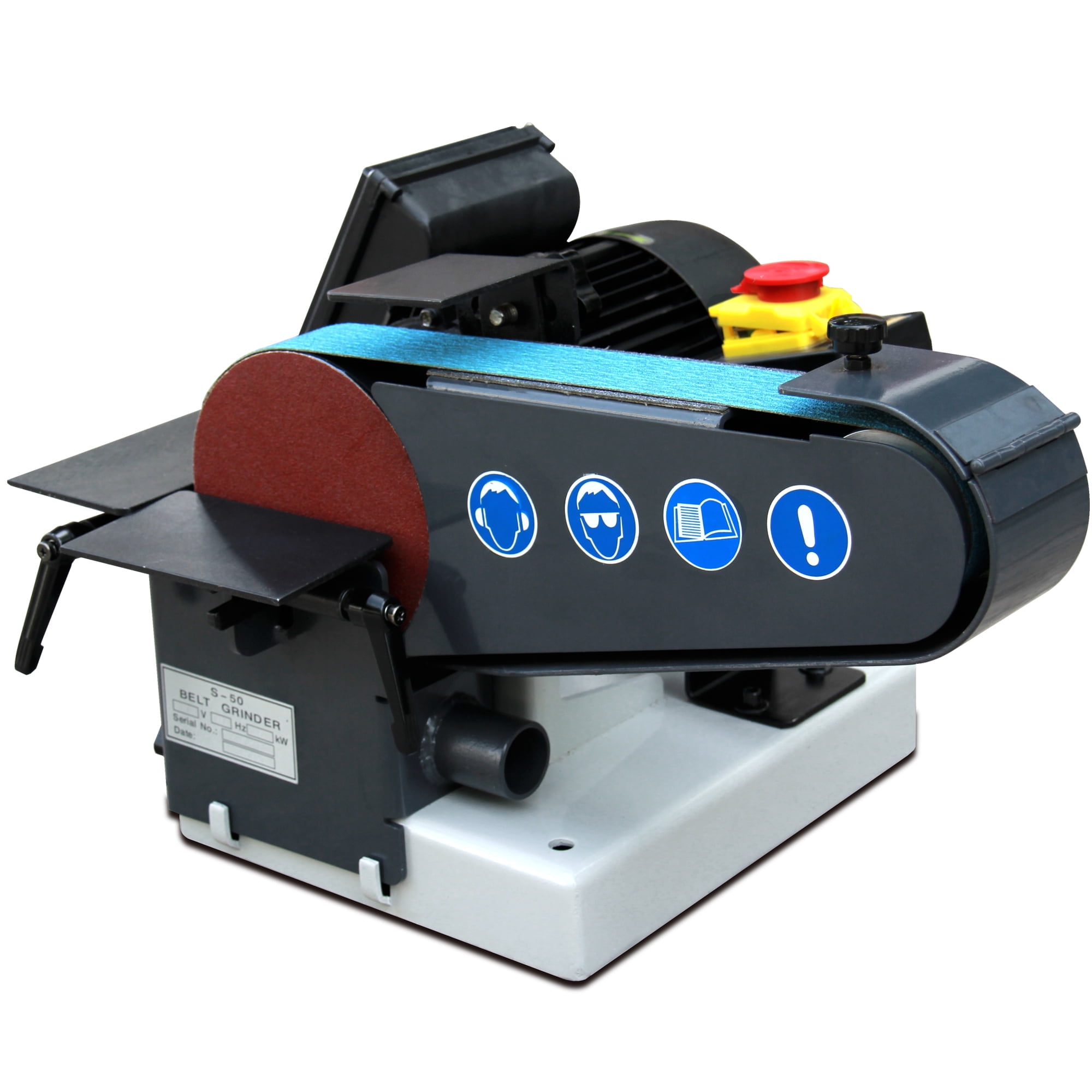 Kaka Industrial BG-2 Bench Belt Sander, 2 x 40 in Belt Sande,6" Disc ...