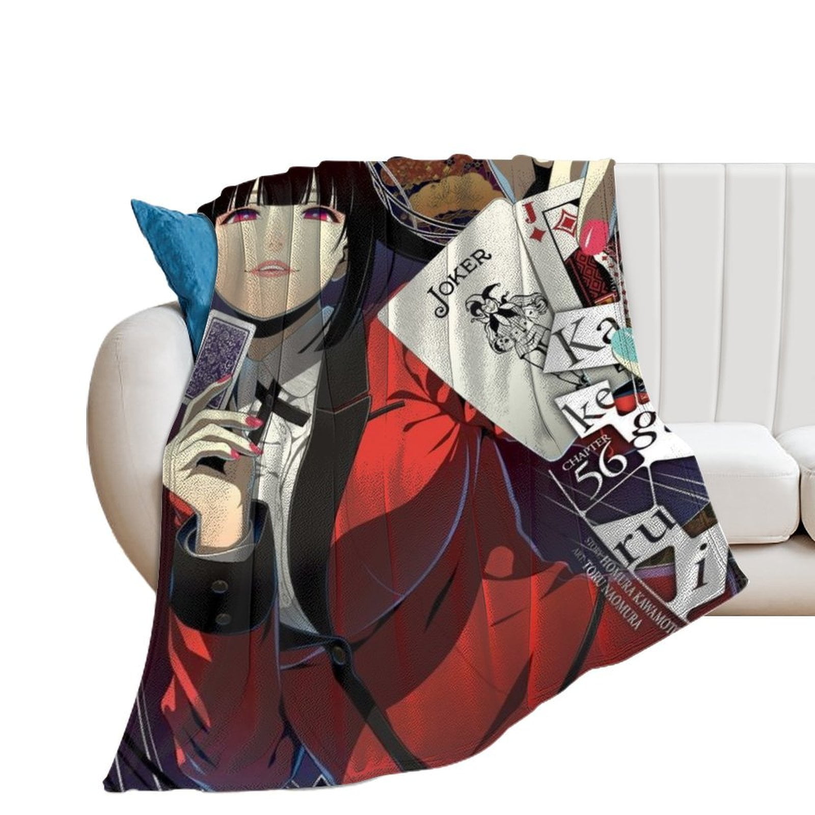 Kakegurui-Compulsive Gambler Throw Blanket Flannel Anime for Men Women ...