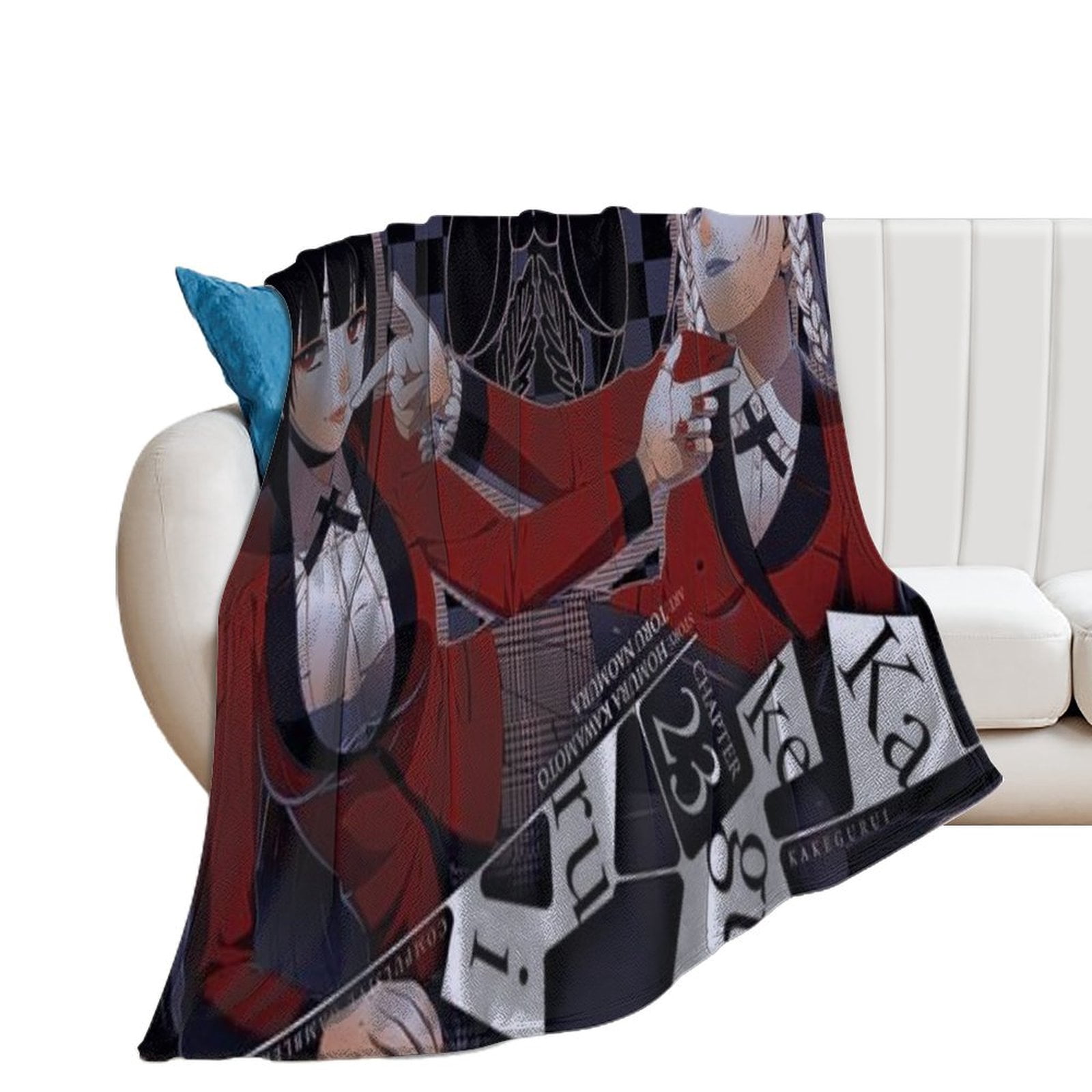 Kakegurui-Compulsive Gambler Throw Blanket Flannel Anime for Men Women ...