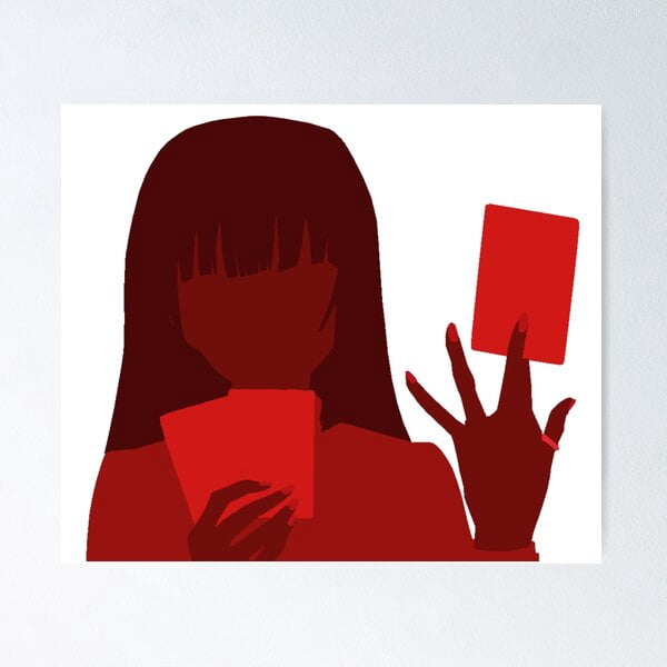 Kakegurui - Red Yumeko Jabami Poster Wall Art, Modern Wall Decor For ...