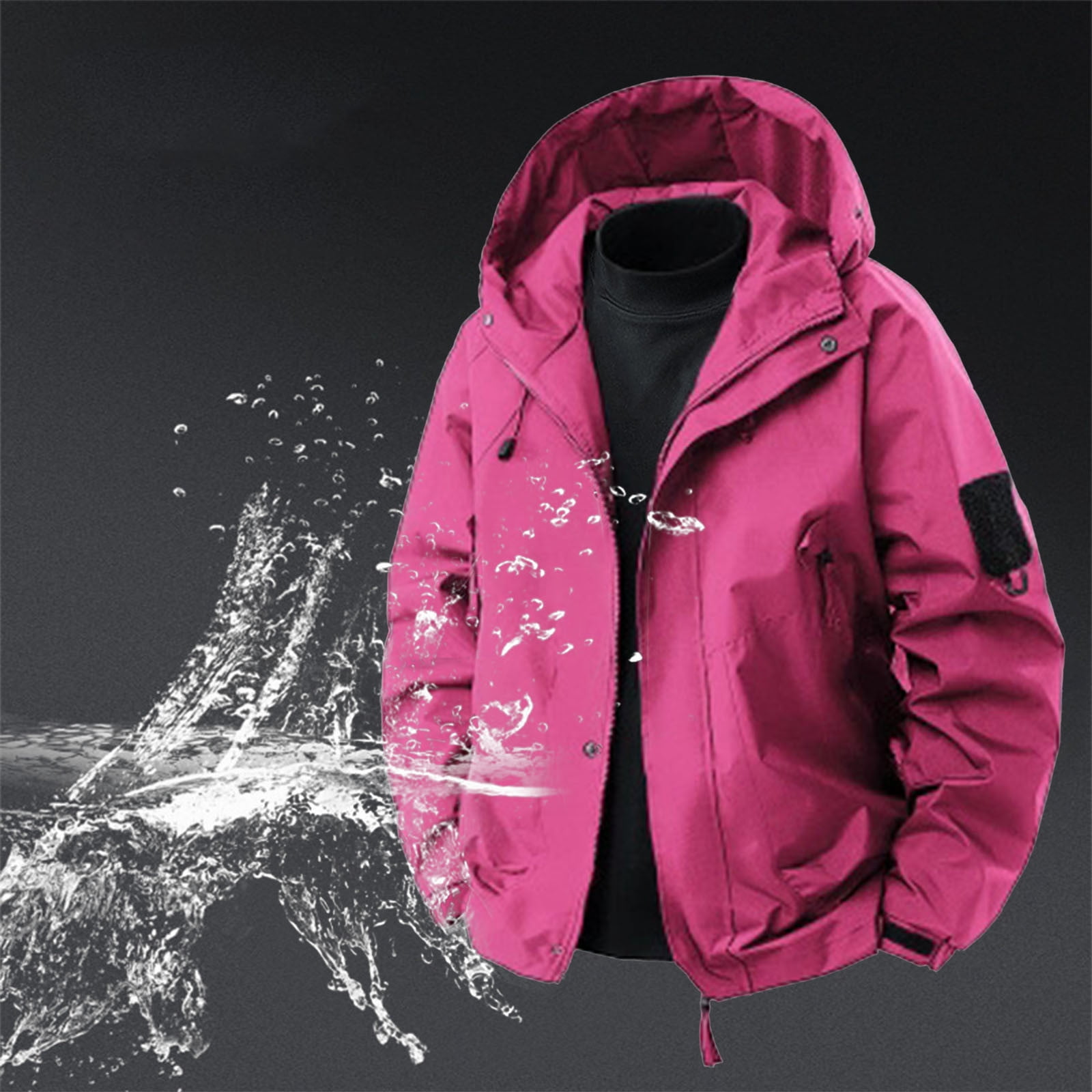 Kakii Mens Jacket Casual Lightweight Hooded Windbreaker softshell Easy ...
