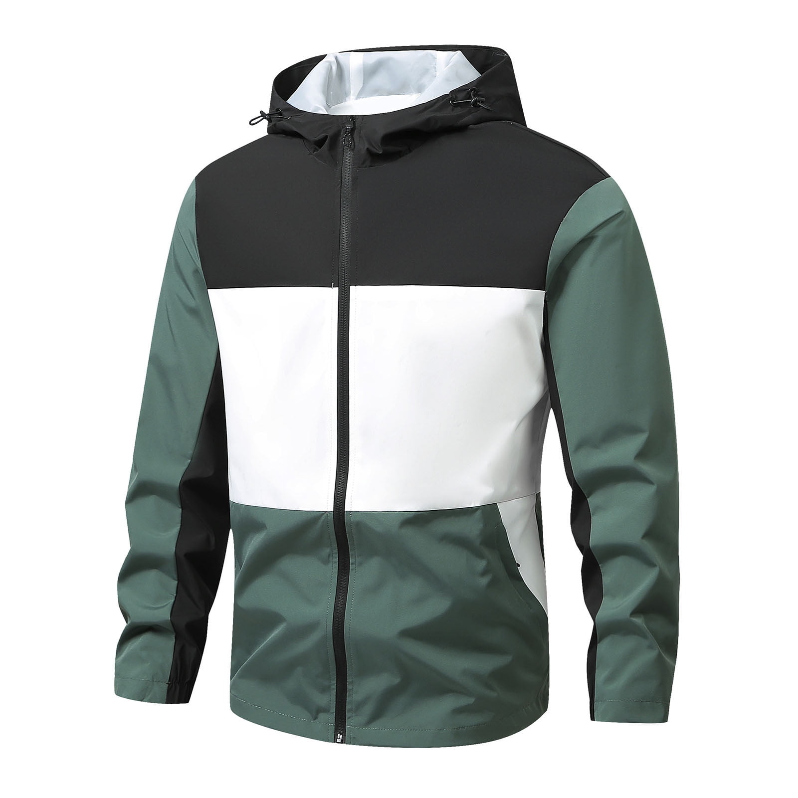 Kakii Mens Windbreaker Jacket Lightweight 90s Retro Wind Breakers ...
