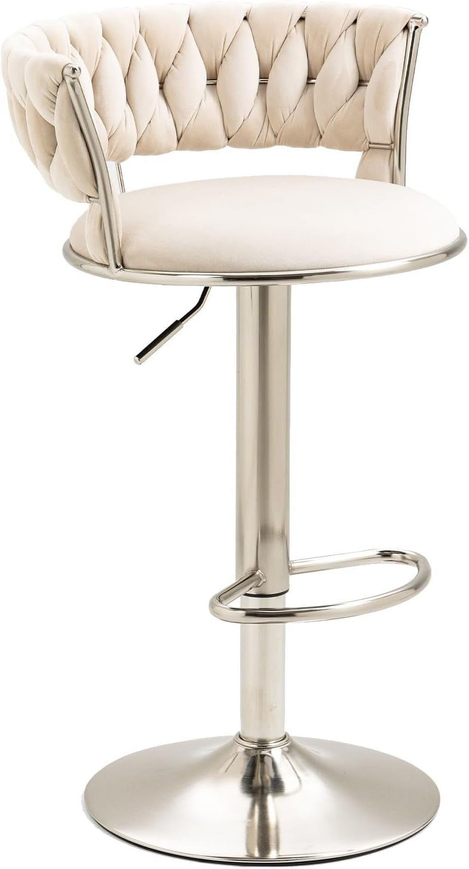 Kakotito Bar Stools with Back and Footrest, Adjustable Barstools with ...