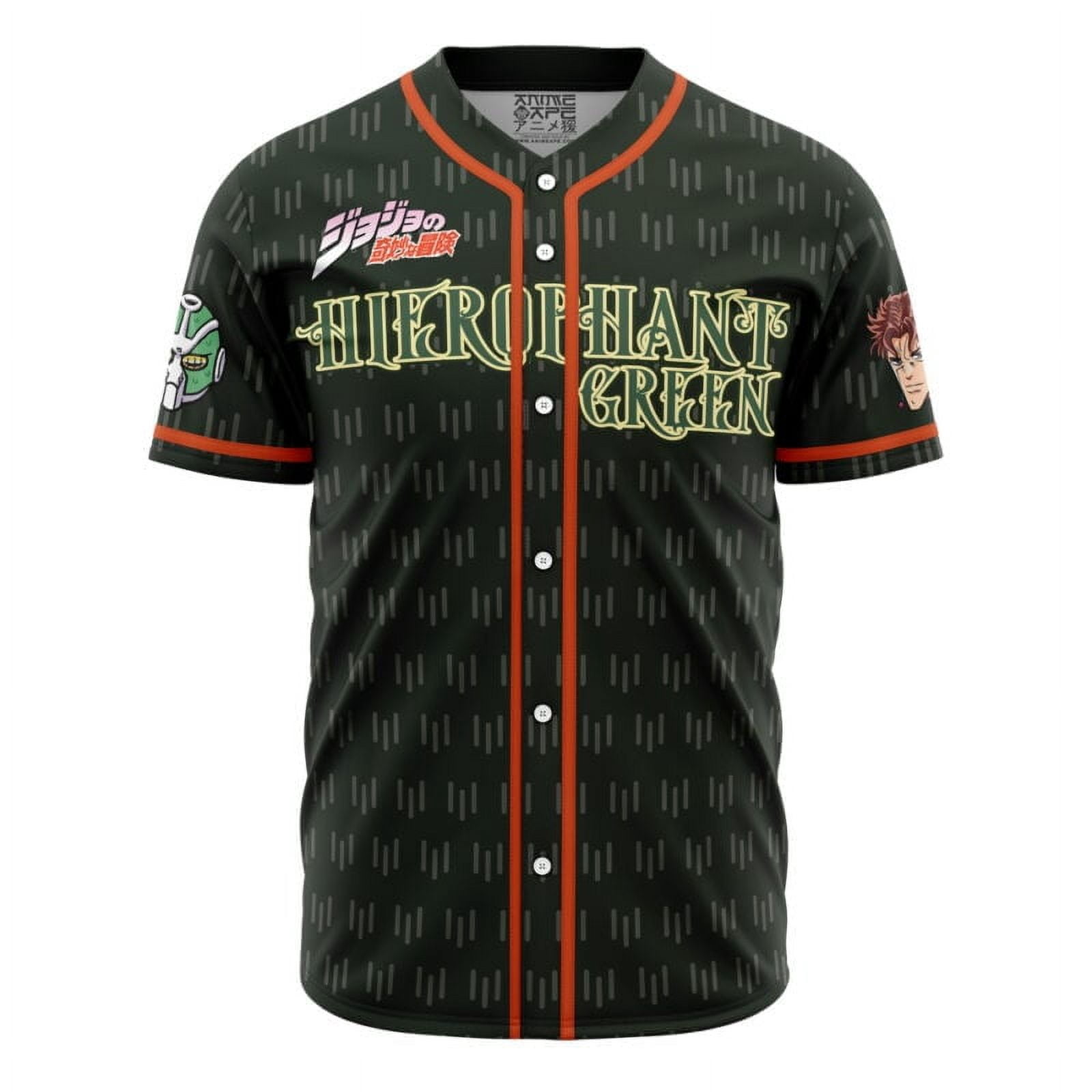 Kakyoin Hierophant Green Jojo’s Bizarre Adventure Baseball Jersey ...