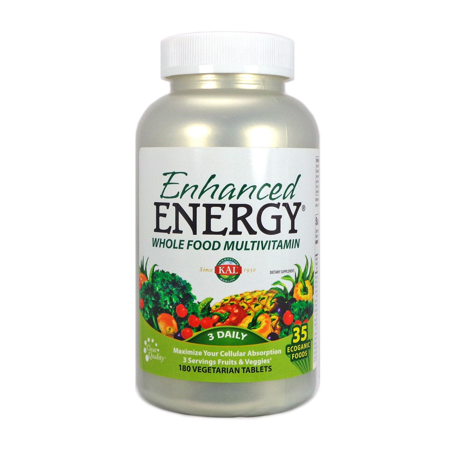Kal Enhanced Energy Whole Food Multivitamin, Natural Health Support ...