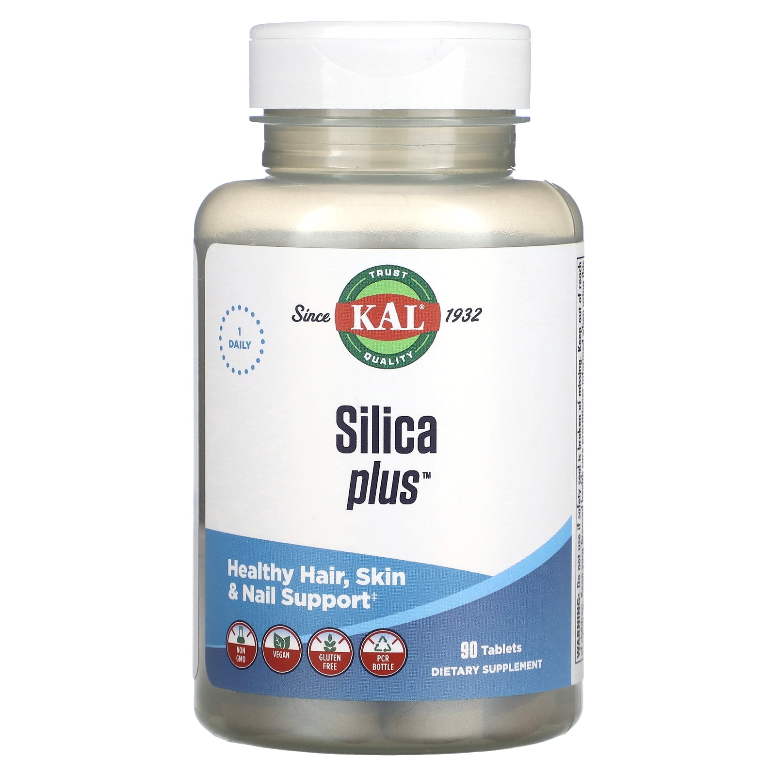 KAL Silica Plus Tablets, Skin, Hair and Nail Supplement, 90 Count ...