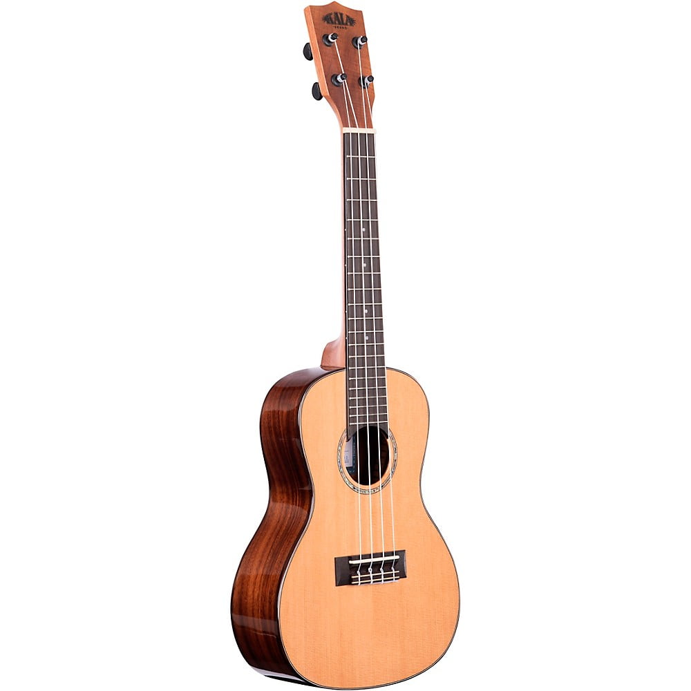 Kala Brand Music Co. Solid Cedar Top Acacia, 4-String Ukulele, Natural ...