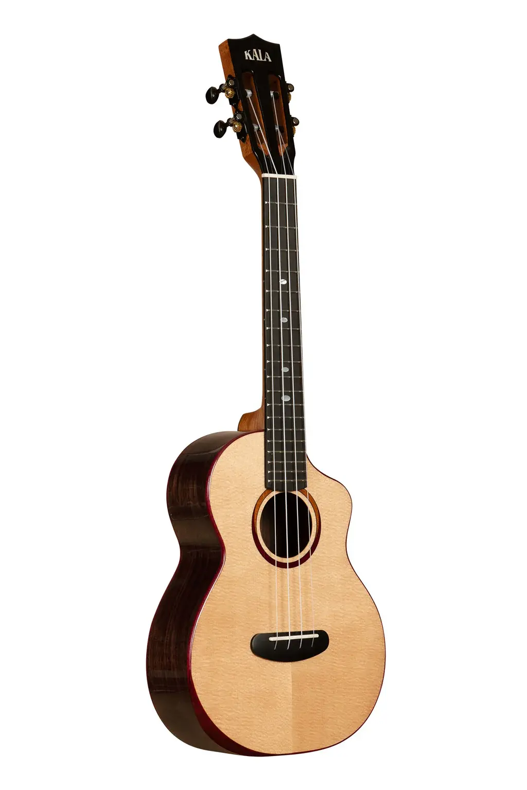 Kala KA-CT-SSRW-TG- C Contour Series Tenor Ukulele, Solid Spruce ...