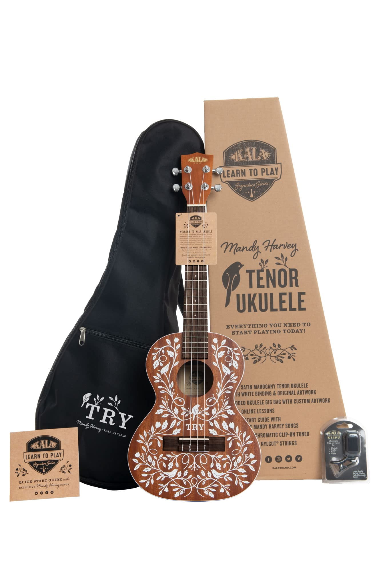 Kala Official Learn To Play Mandy Harvey Signature Series Tenor Ukulele ...