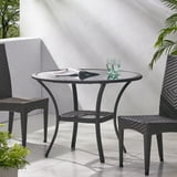 Kala Outdoor Wicker Bistro Table, Grey - Walmart.com