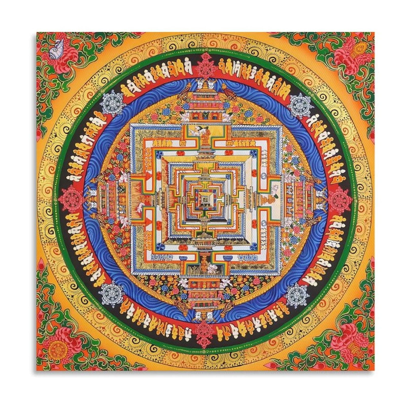 Kalachakra Mandala Tibetan Thangka Posters & Prints Wall Art Picture ...
