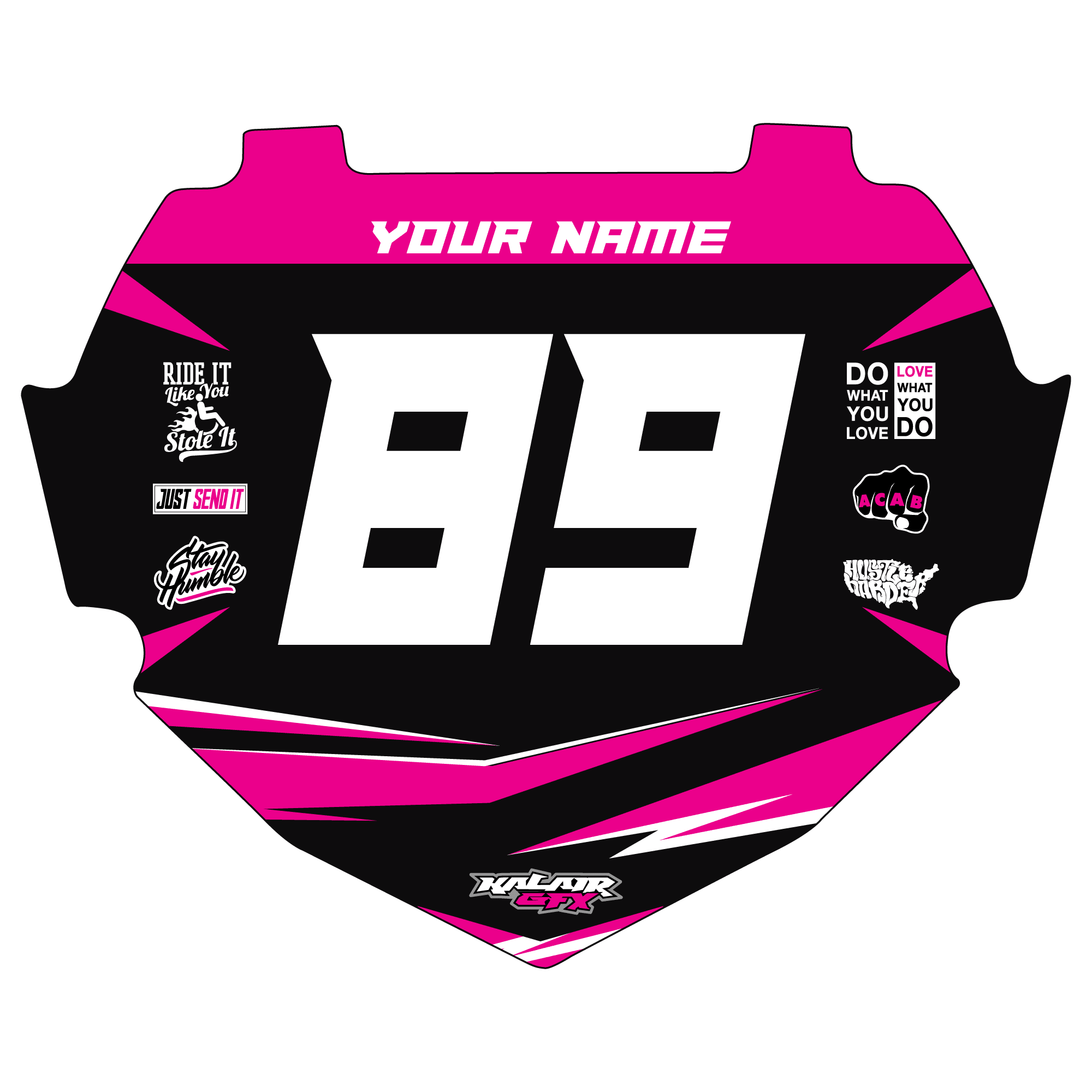Kalair GFX Custom BMX Box Two Number Plate Decals - Personalize Your ...