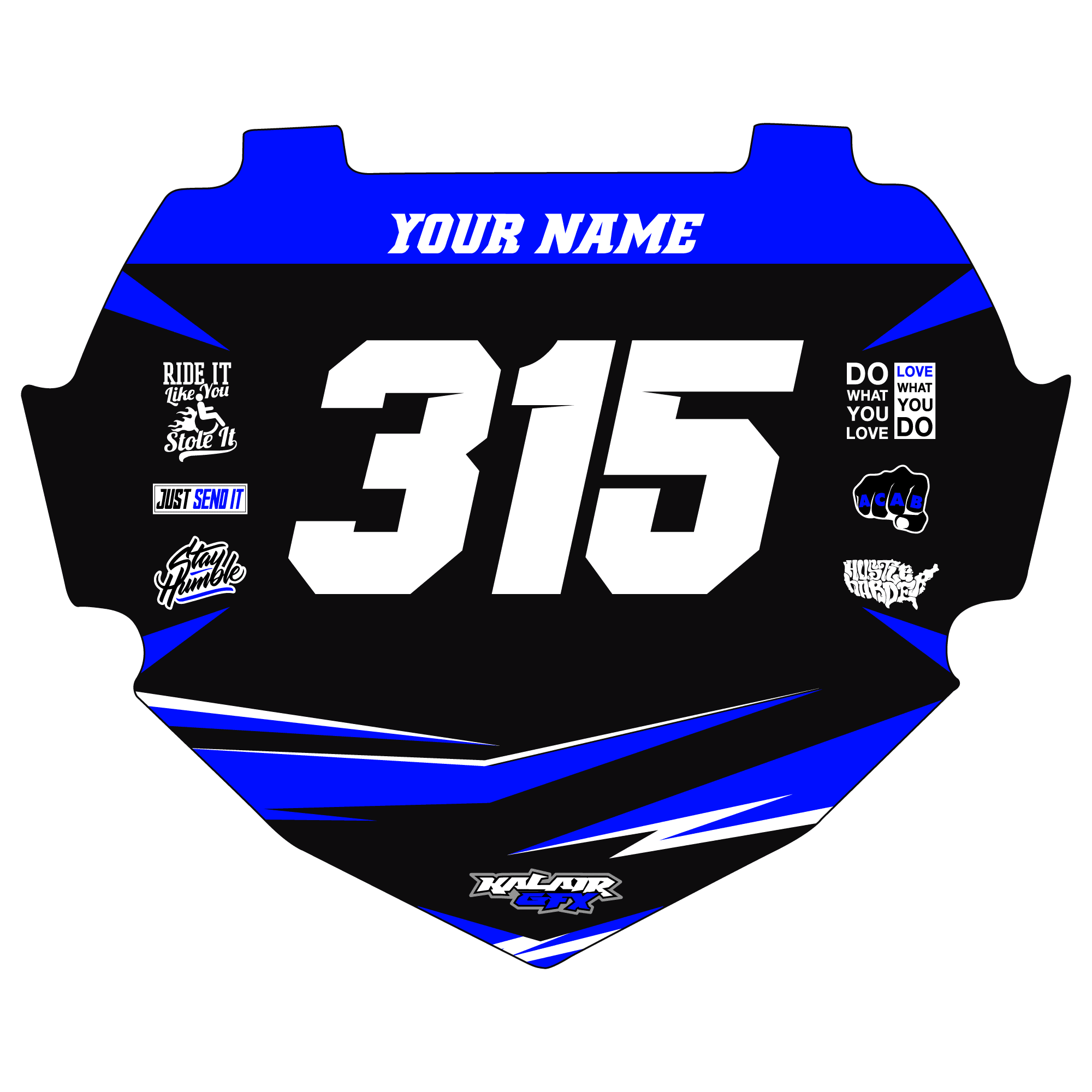 Kalair GFX Custom BMX Box Two Number Plate Decals - Personalize Your ...