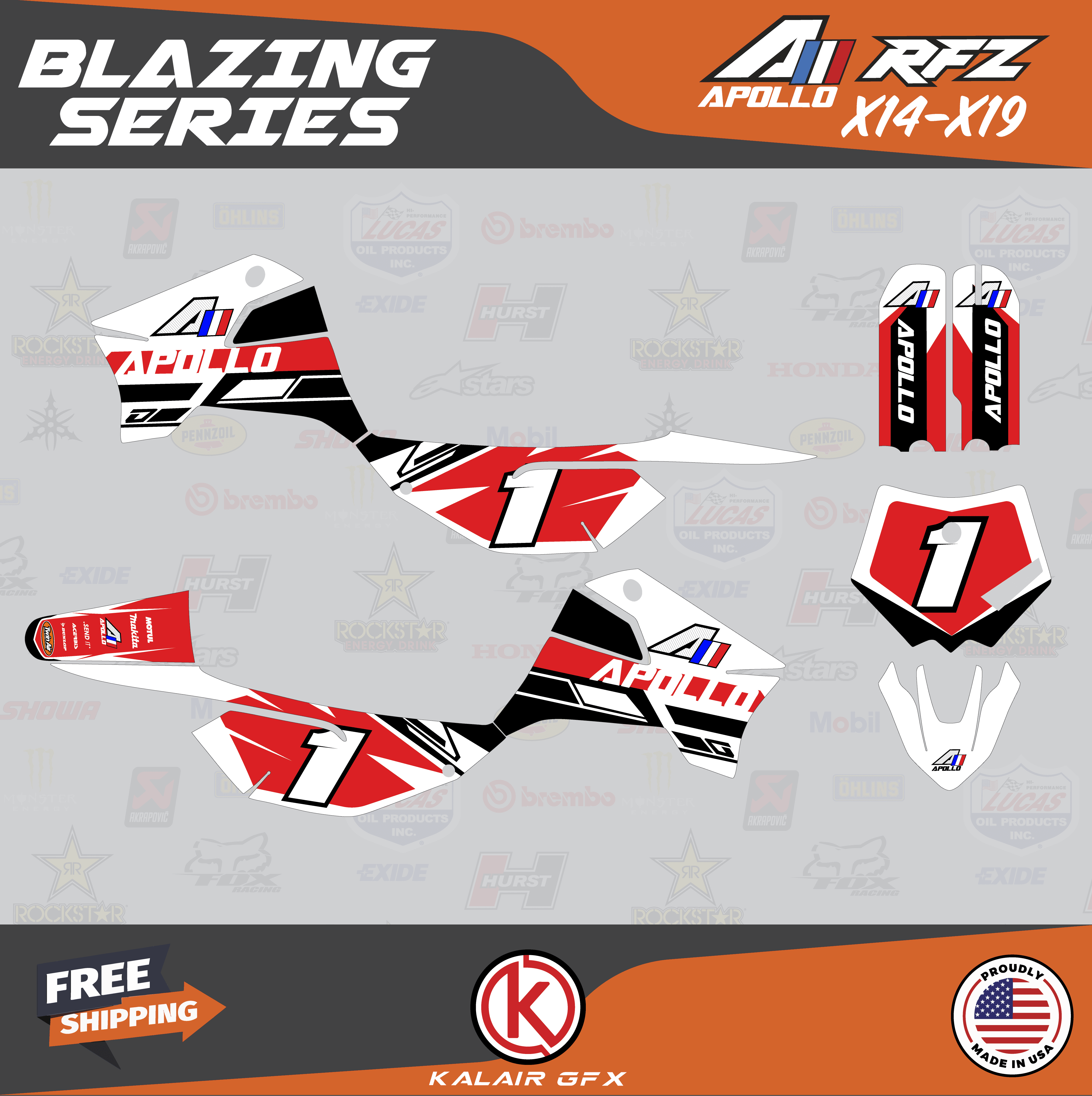 Kalair GFX Graphics Kit for Apollo RFZ X4-X6 X14-X19 (All Years ...
