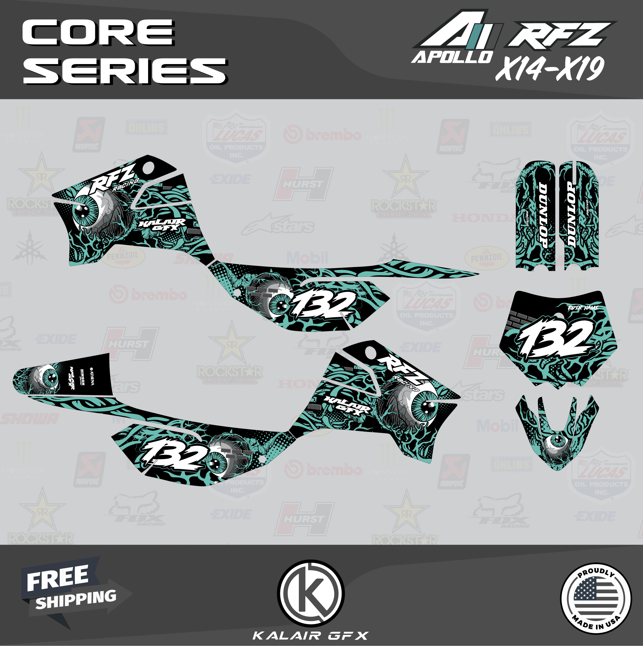Kalair GFX Graphics Kit for Apollo RFZ X4-X6 X14-X19 (All Years) Core ...