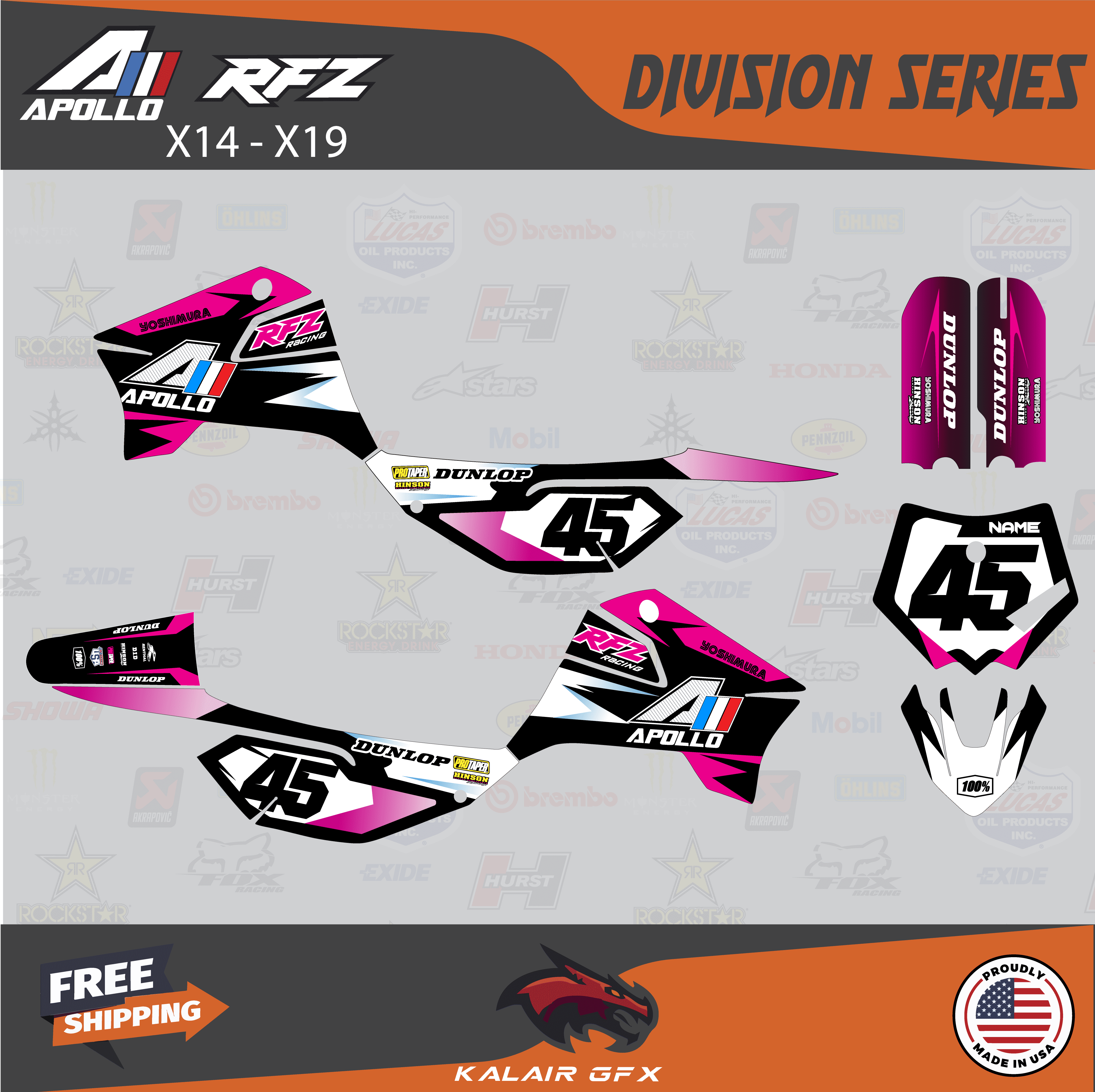 Kalair GFX Graphics Kit for Apollo RFZ X4-X6 X14-X19 (All Years ...