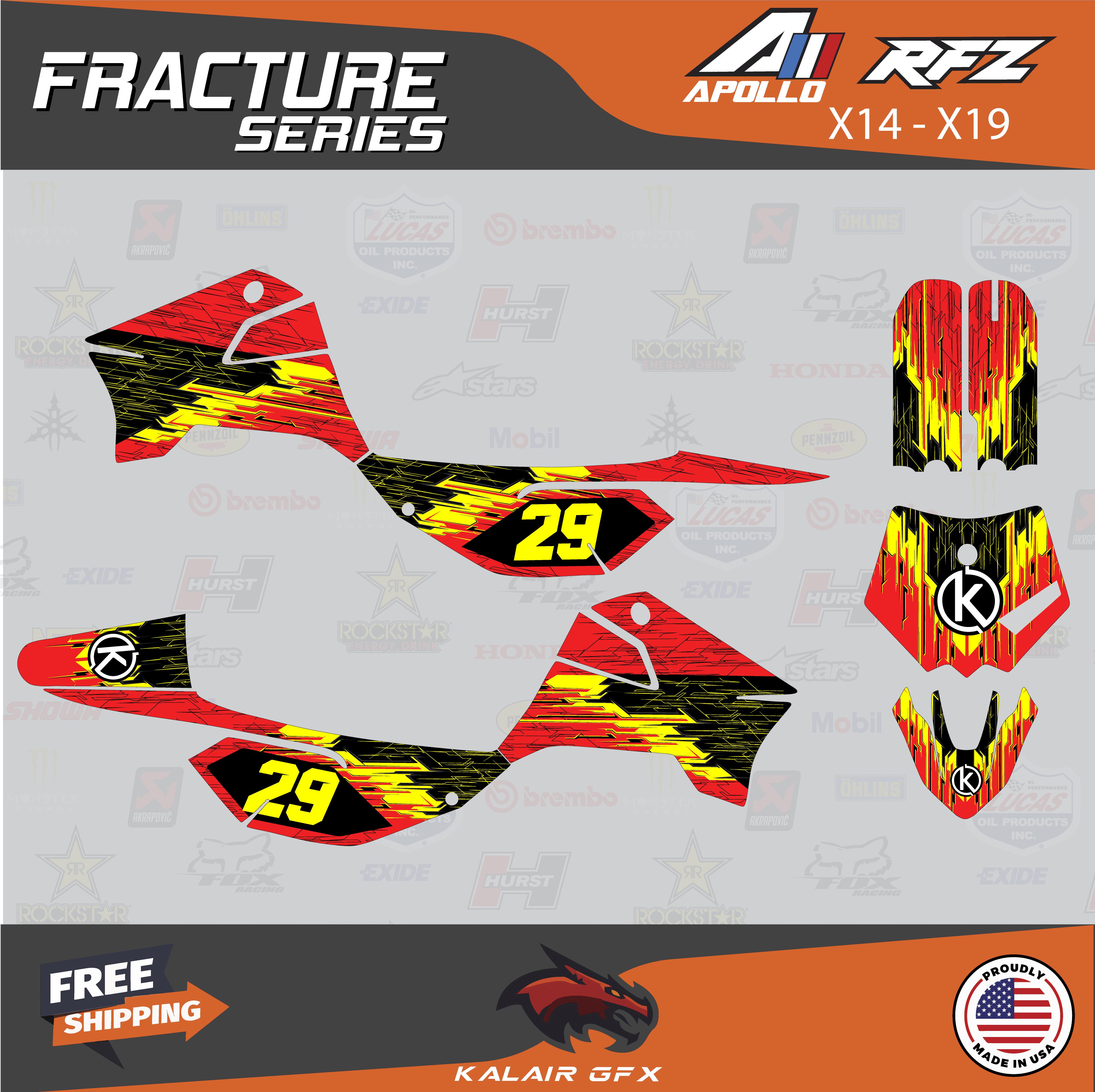 Kalair GFX Graphics Kit for Apollo RFZ X4-X6 X14-X19 (All Years ...
