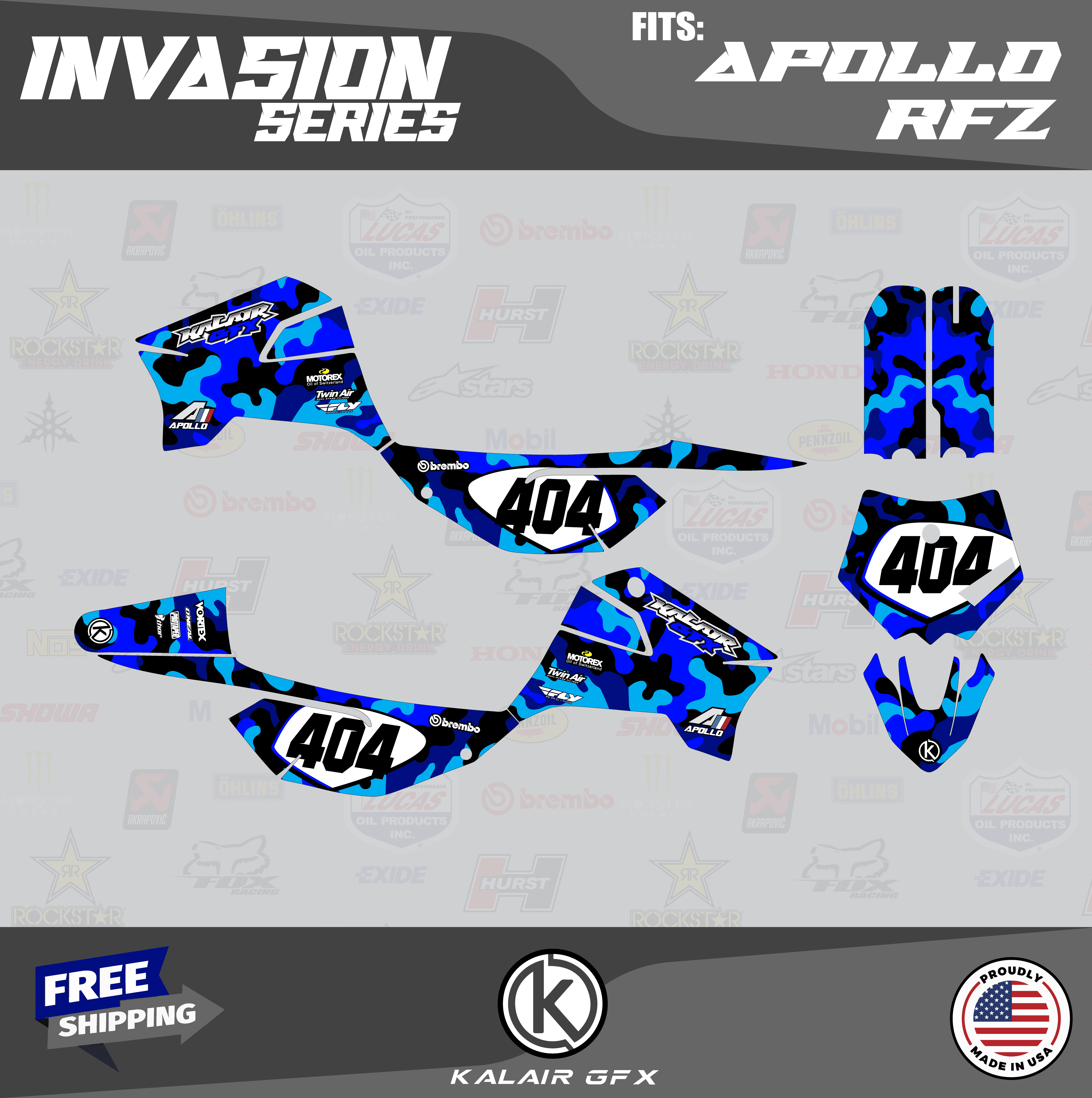 Kalair GFX Graphics Kit for Apollo RFZ X4-X6 X14-X19 (All Years ...