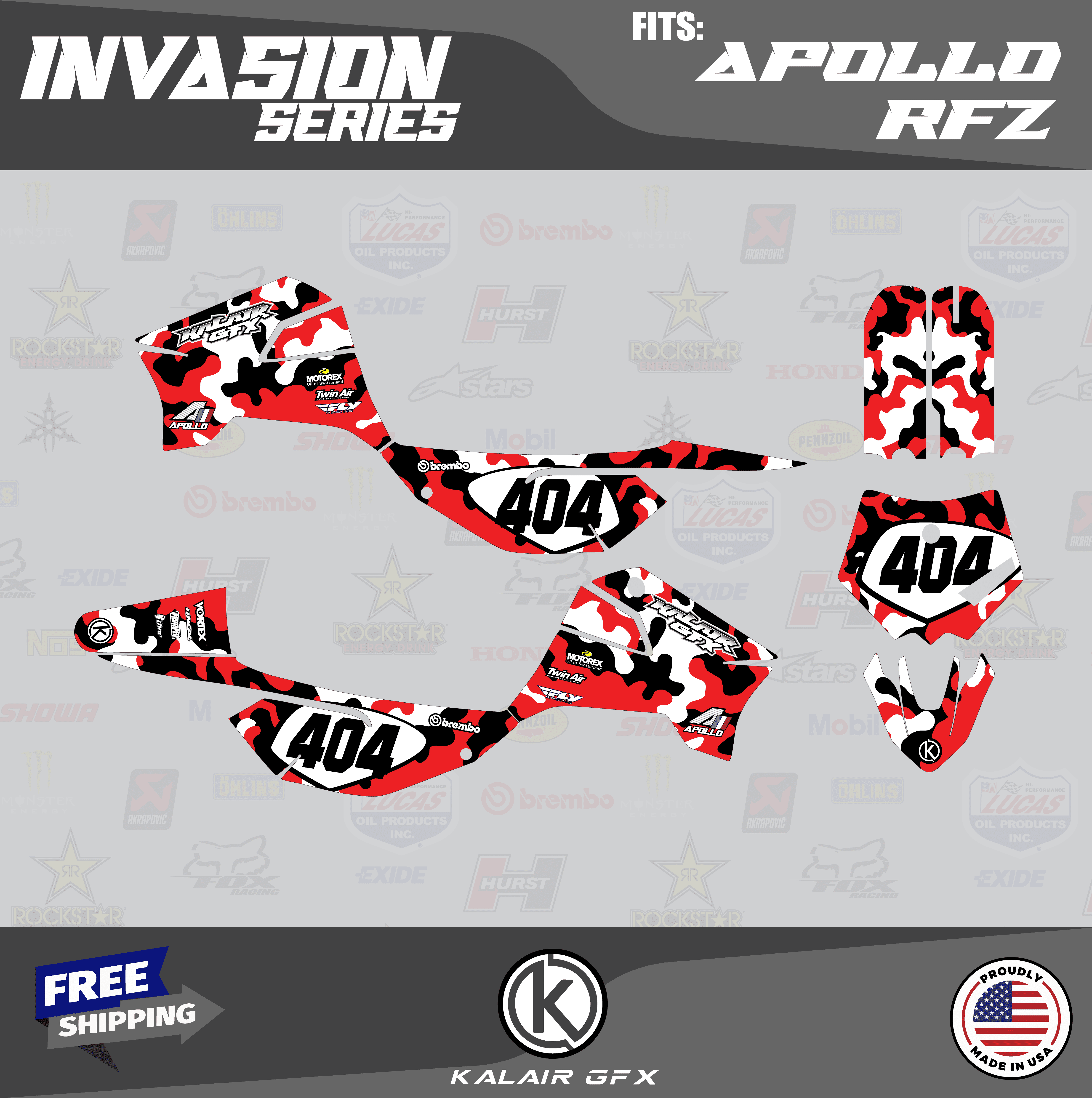 Kalair GFX Graphics Kit for Apollo RFZ X4-X6 X14-X19 (All Years ...
