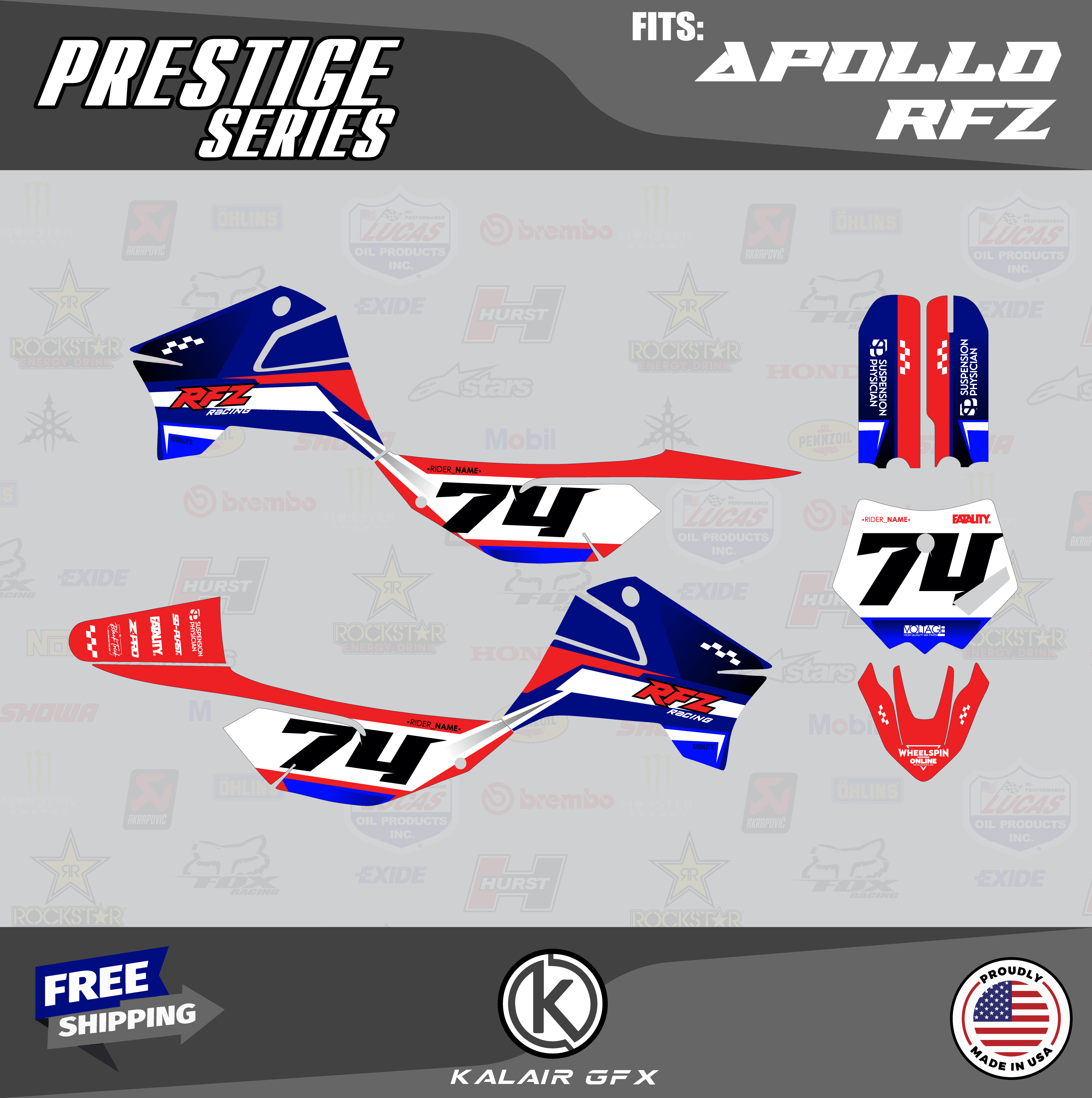 Kalair GFX Graphics Kit for Apollo RFZ X4-X6 X14-X19 (All Years ...