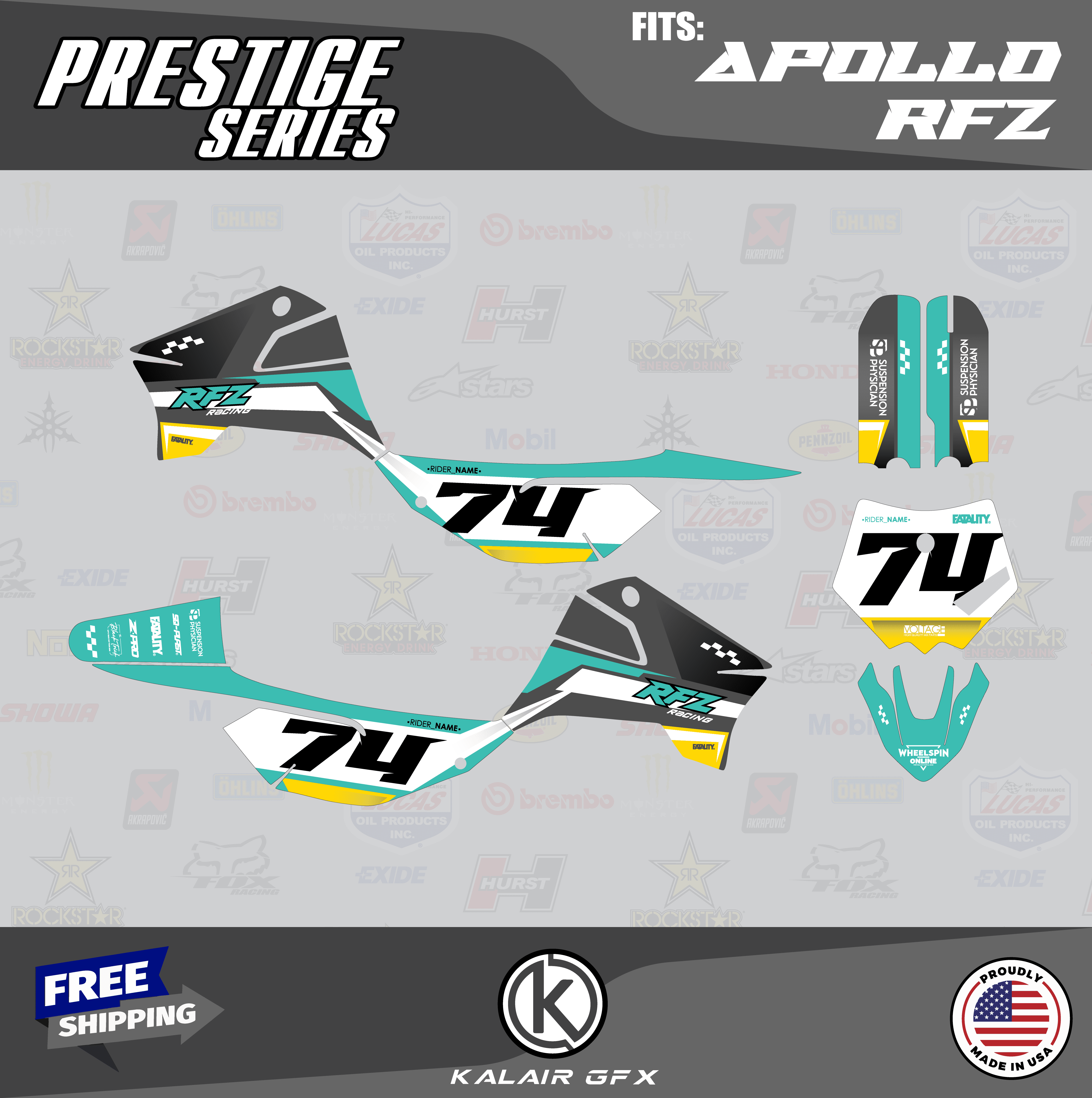 Kalair GFX Graphics Kit for Apollo RFZ X4-X6 X14-X19 (All Years ...