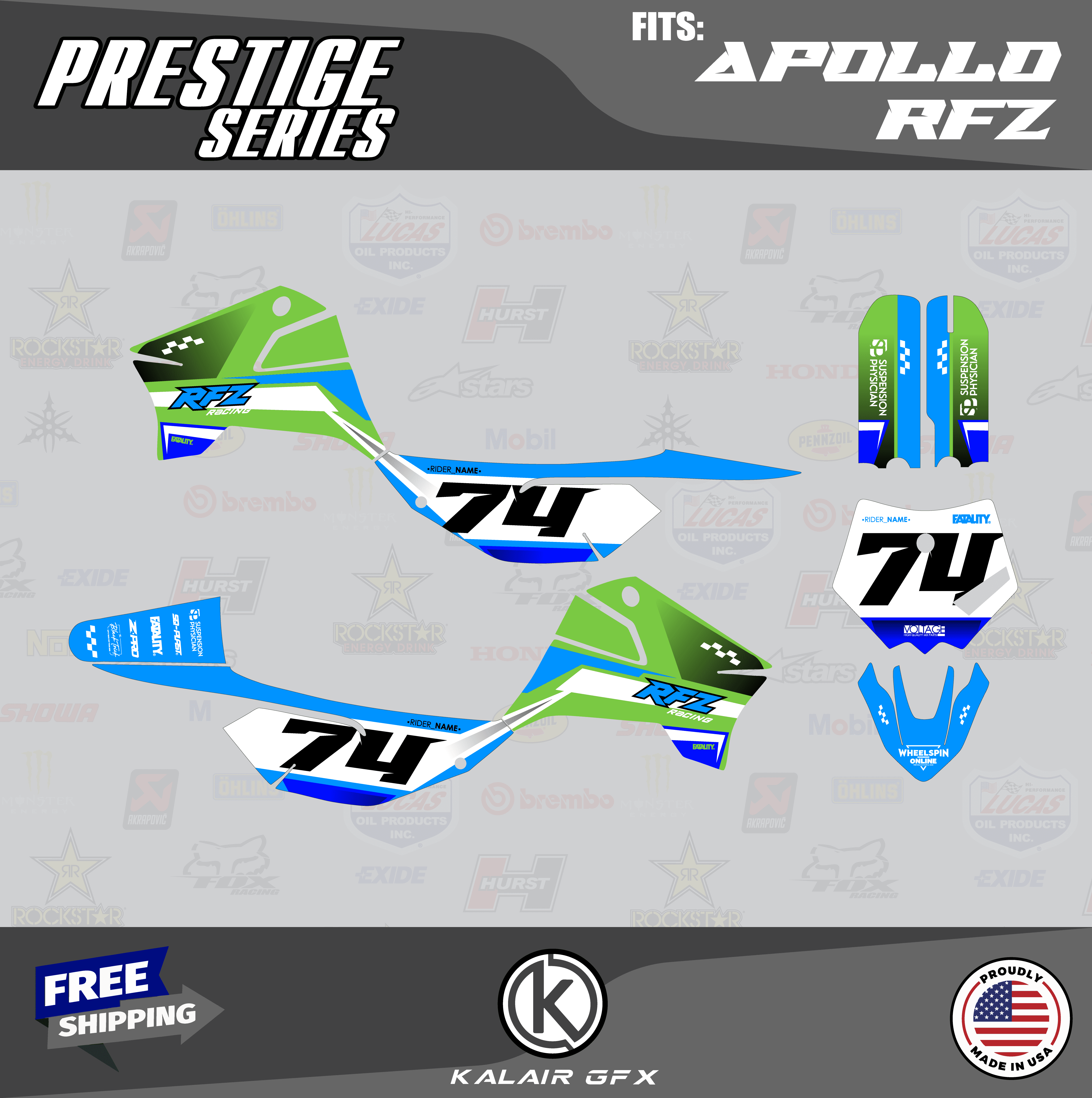 Kalair GFX Graphics Kit for Apollo RFZ X4-X6 X14-X19 (All Years ...