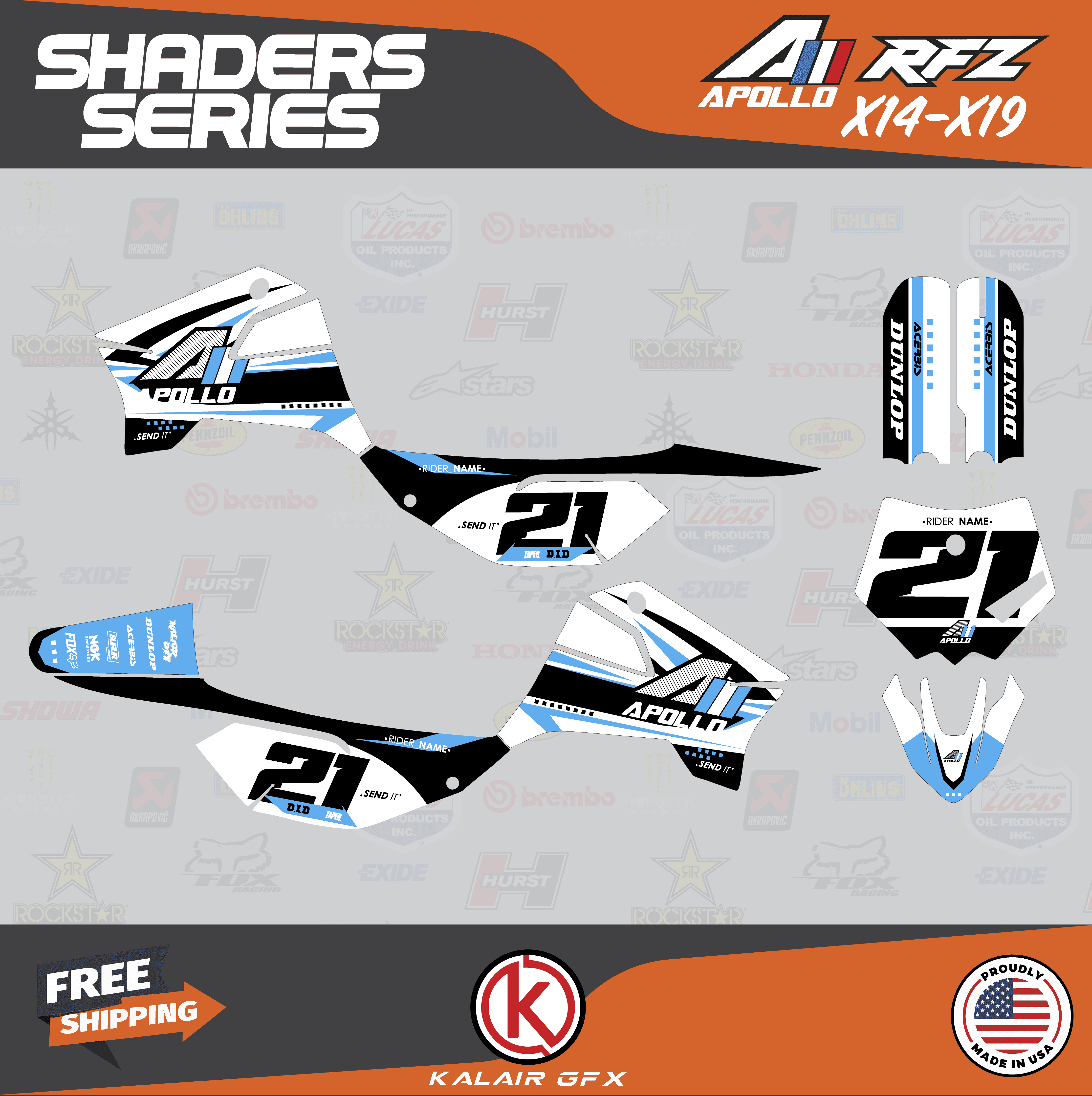 Kalair GFX Graphics Kit for Apollo RFZ X4-X6 X14-X19 (All Years ...