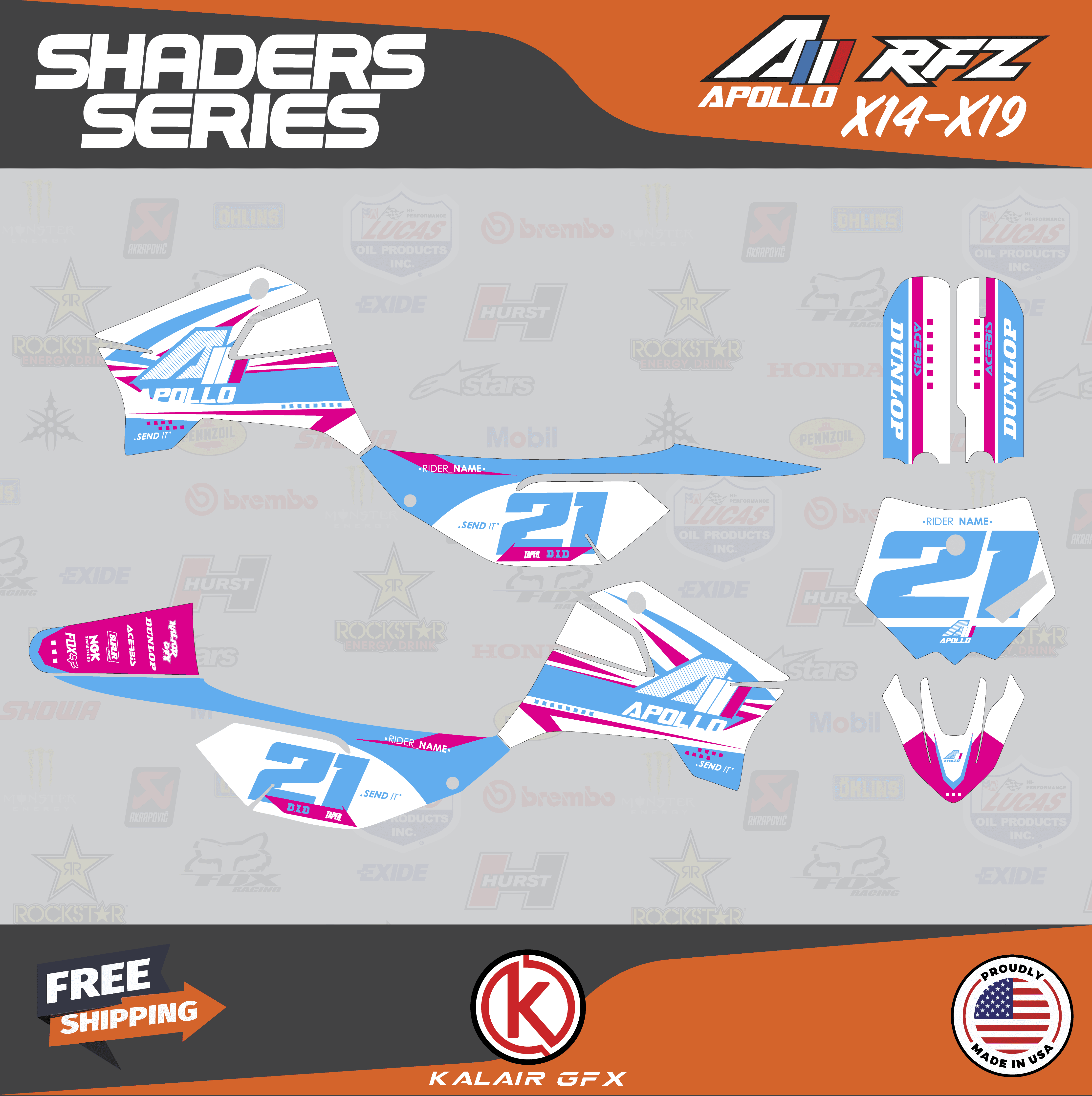 Kalair GFX Graphics Kit for Apollo RFZ X4-X6 X14-X19 (All Years ...