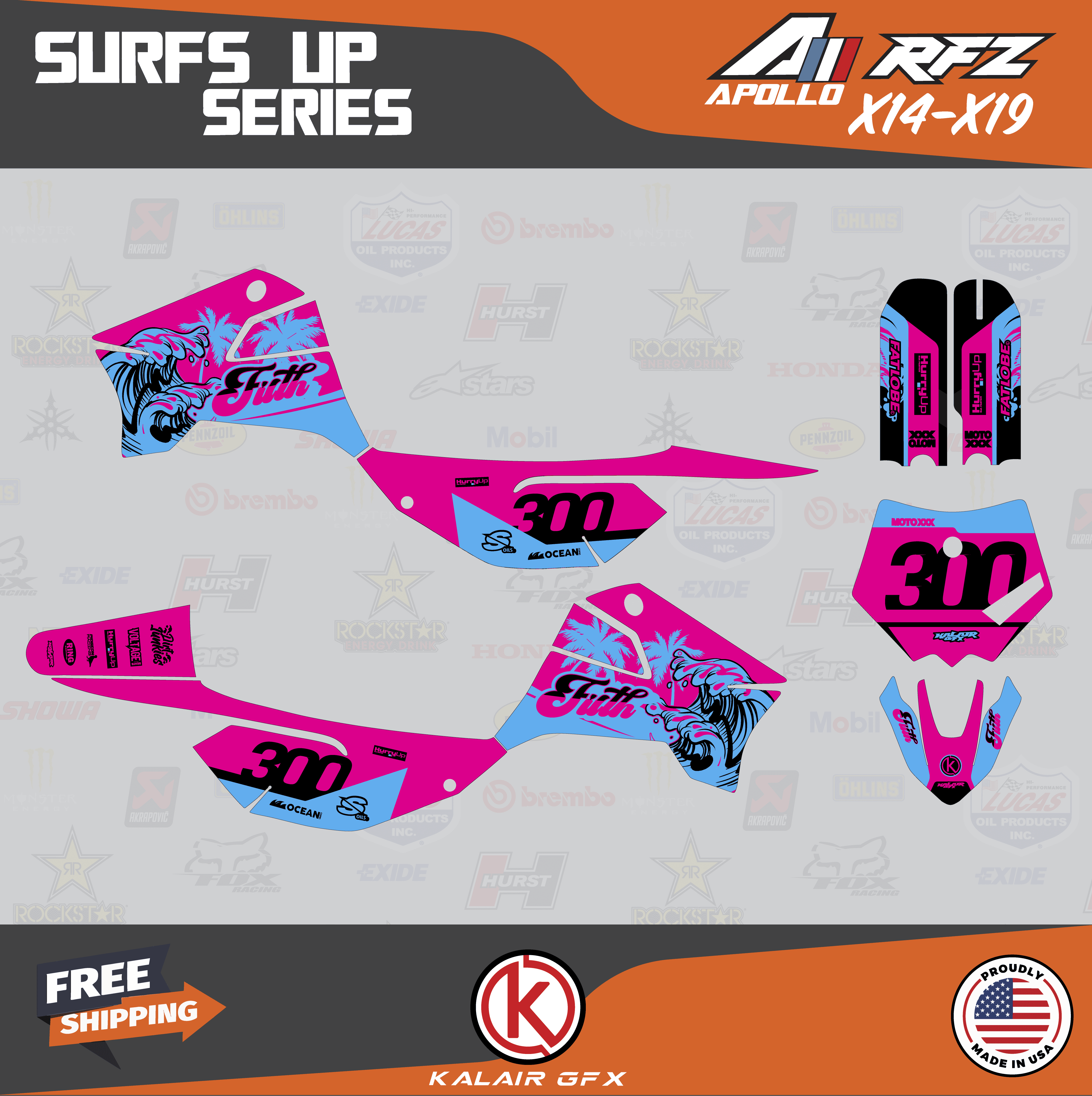 Kalair GFX Graphics Kit for Apollo RFZ X4-X6 X14-X19 (All Years ...