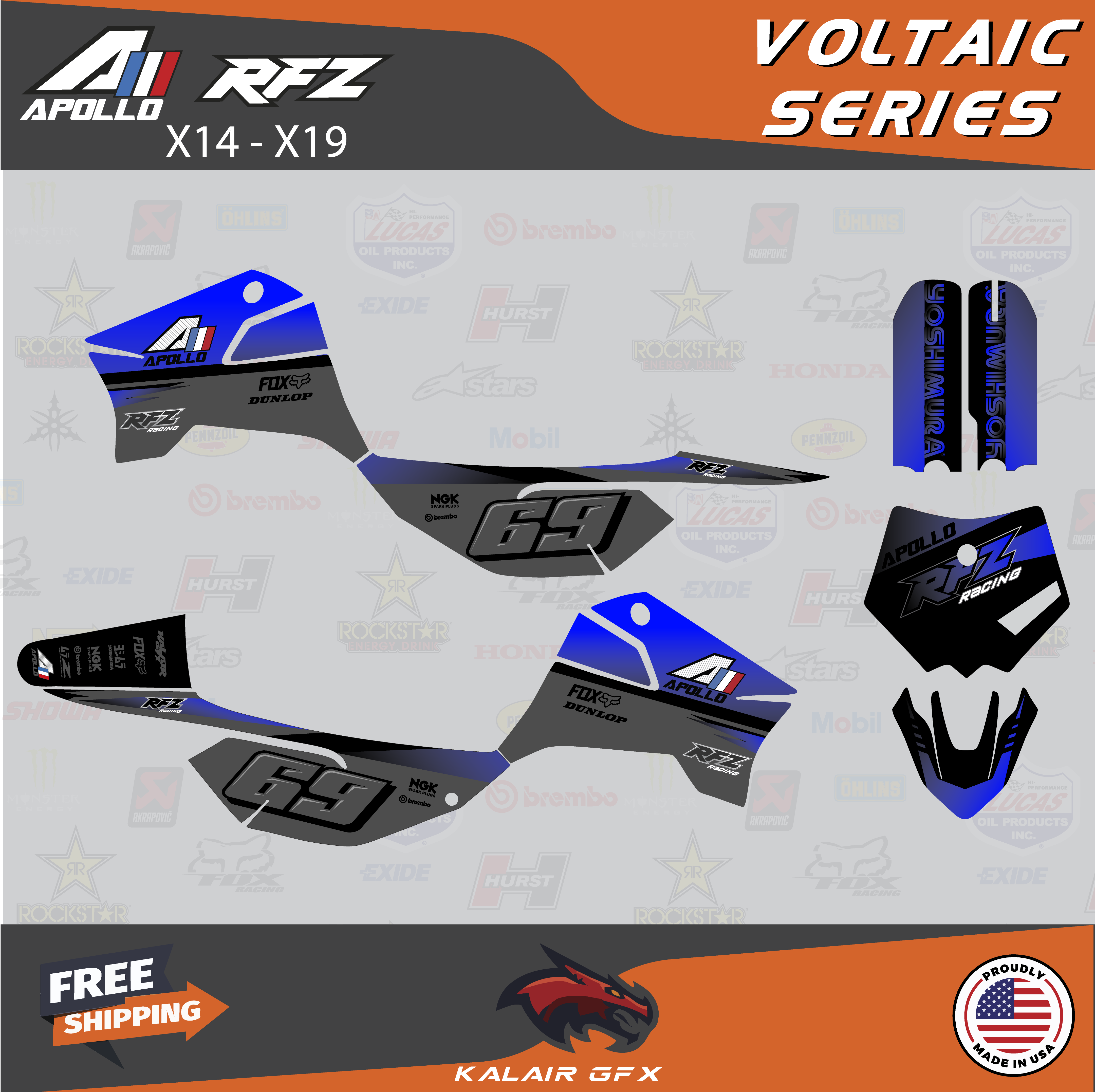Kalair GFX Graphics Kit for Apollo RFZ X4-X6 X14-X19 (All Years ...