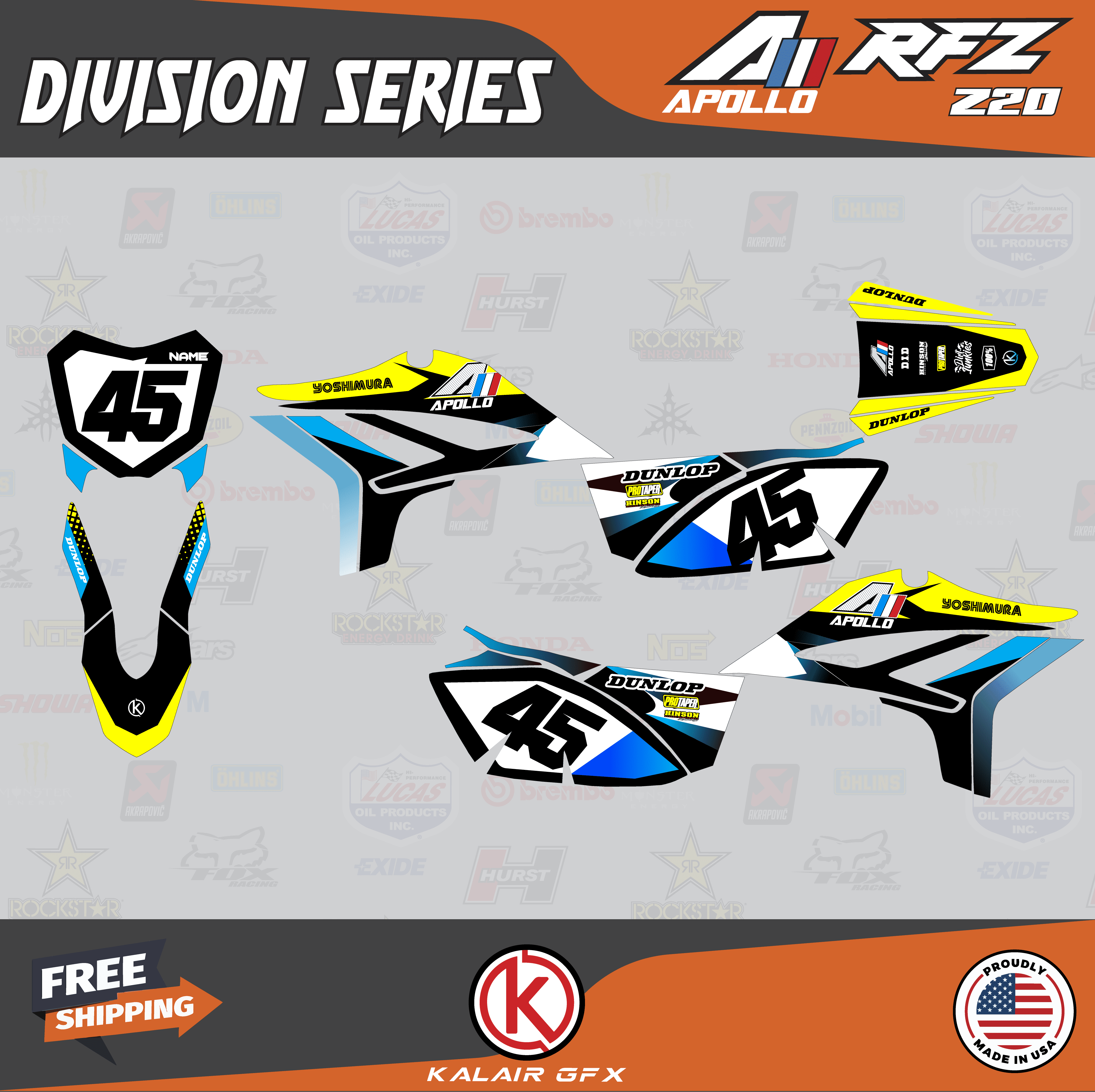 Kalair GFX Graphics Kit for Apollo RFZ Z20 Z40 (All Years) Division ...