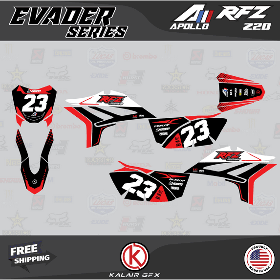 Kalair GFX Graphics Kit for Apollo RFZ Z20 Z40 (All Years) Evader ...