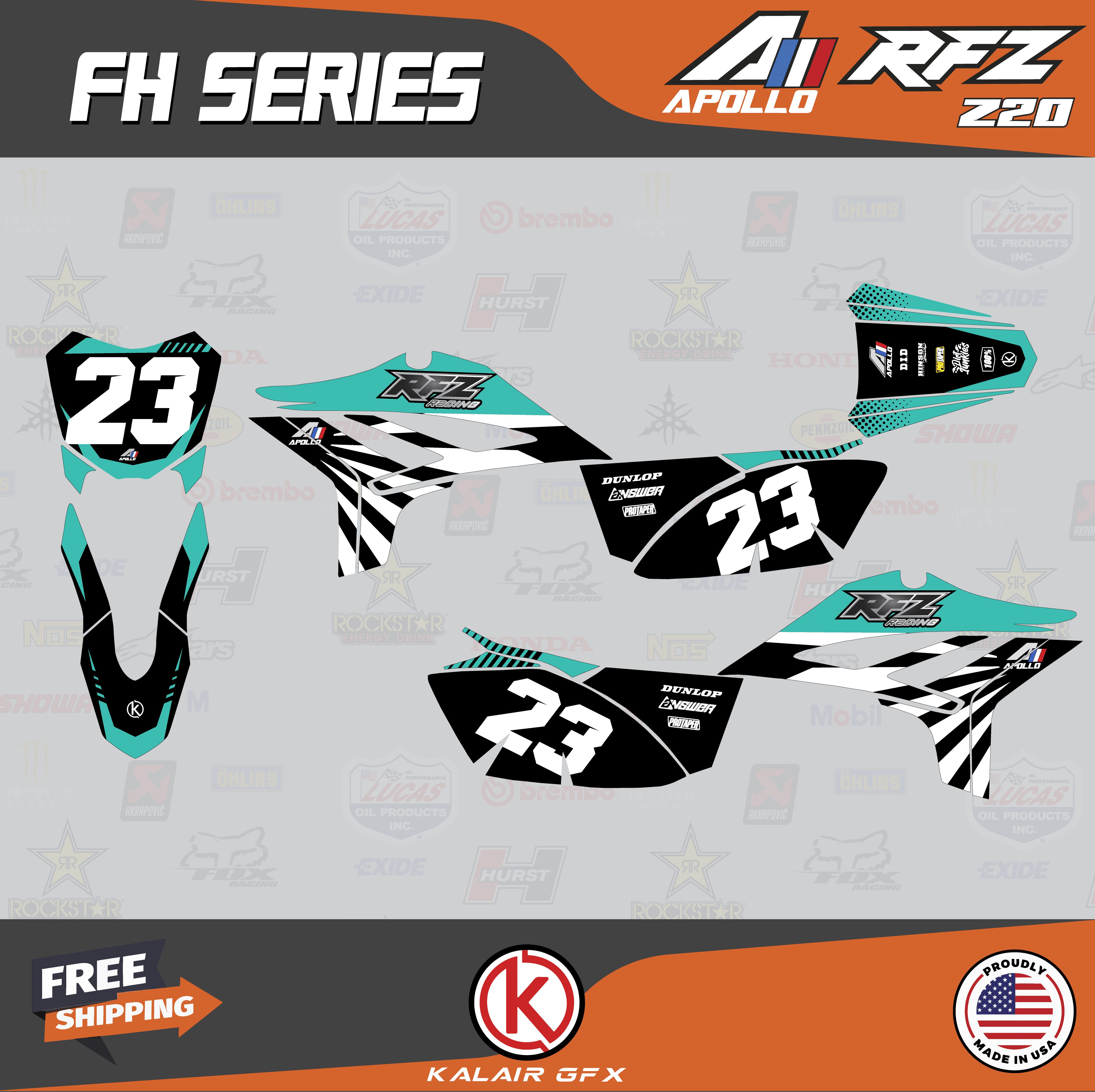 Kalair GFX Graphics Kit for Apollo RFZ Z20 Z40 (All Years) Fh Series ...