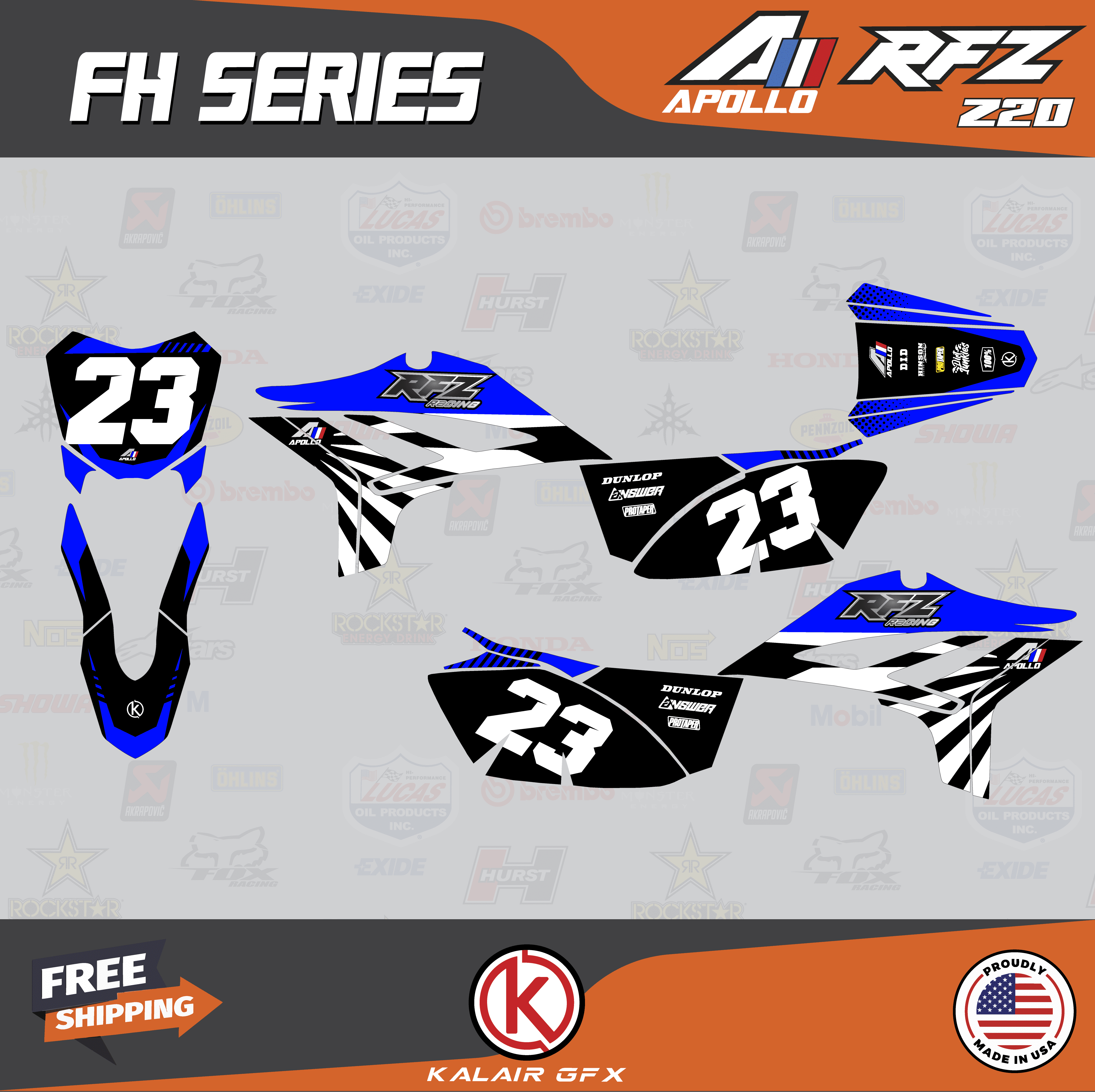 Kalair GFX Graphics Kit for Apollo RFZ Z20 Z40 (All Years) Fh Series ...