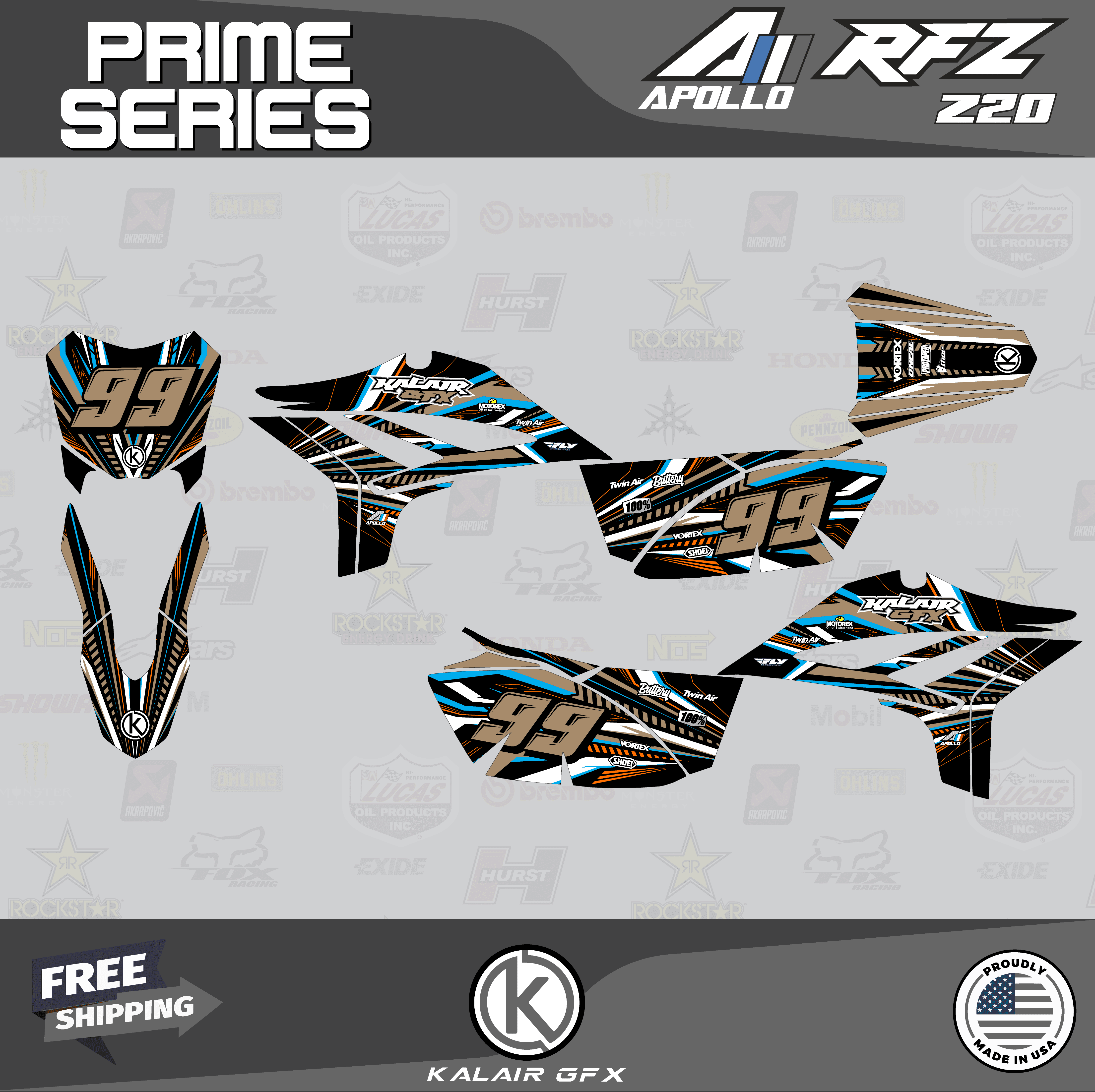 Kalair GFX Graphics Kit for Apollo RFZ Z20 Z40 (All Years) Prime Series ...