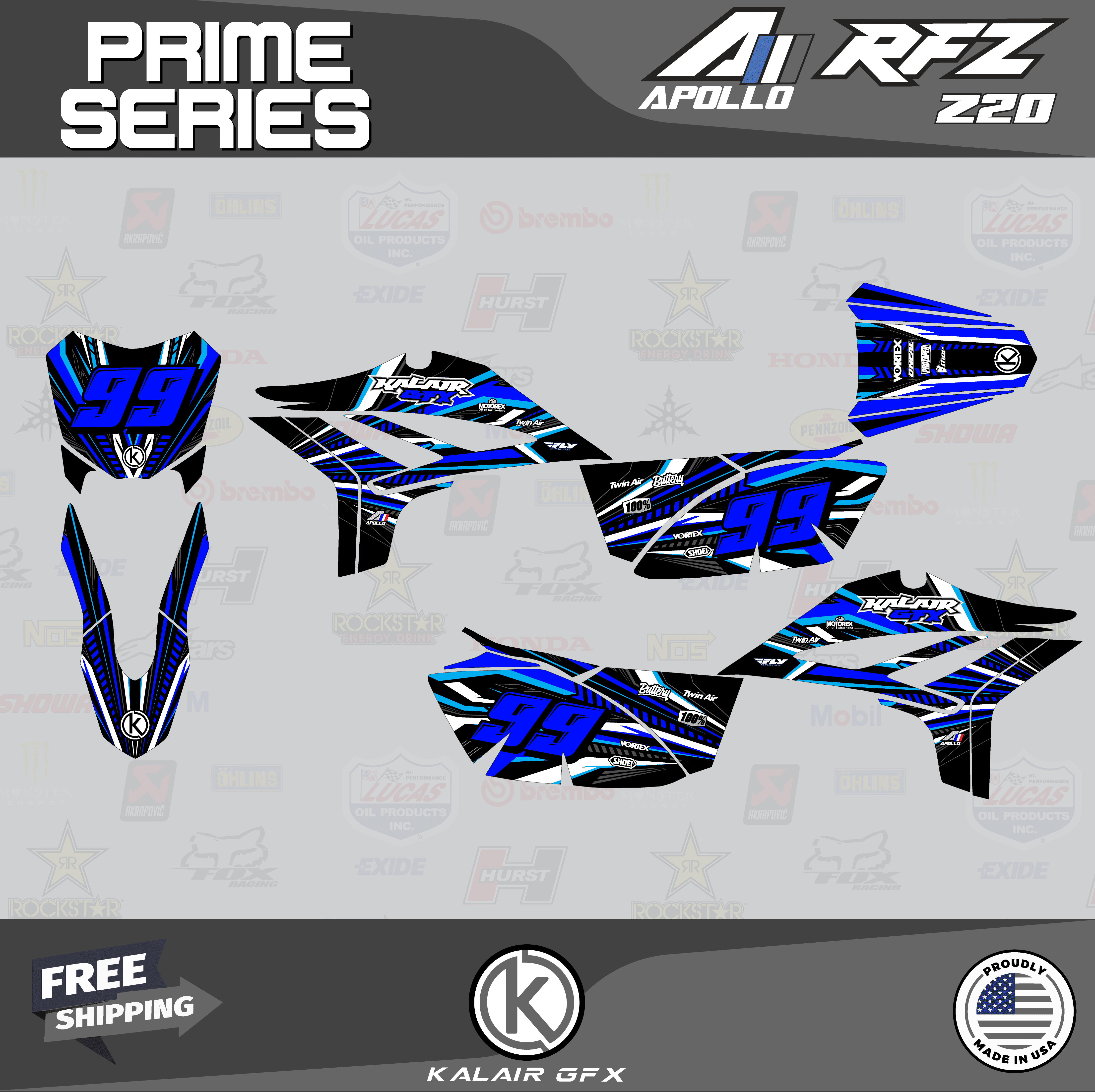 Kalair GFX Graphics Kit for Apollo RFZ Z20 Z40 (All Years) Prime Series ...