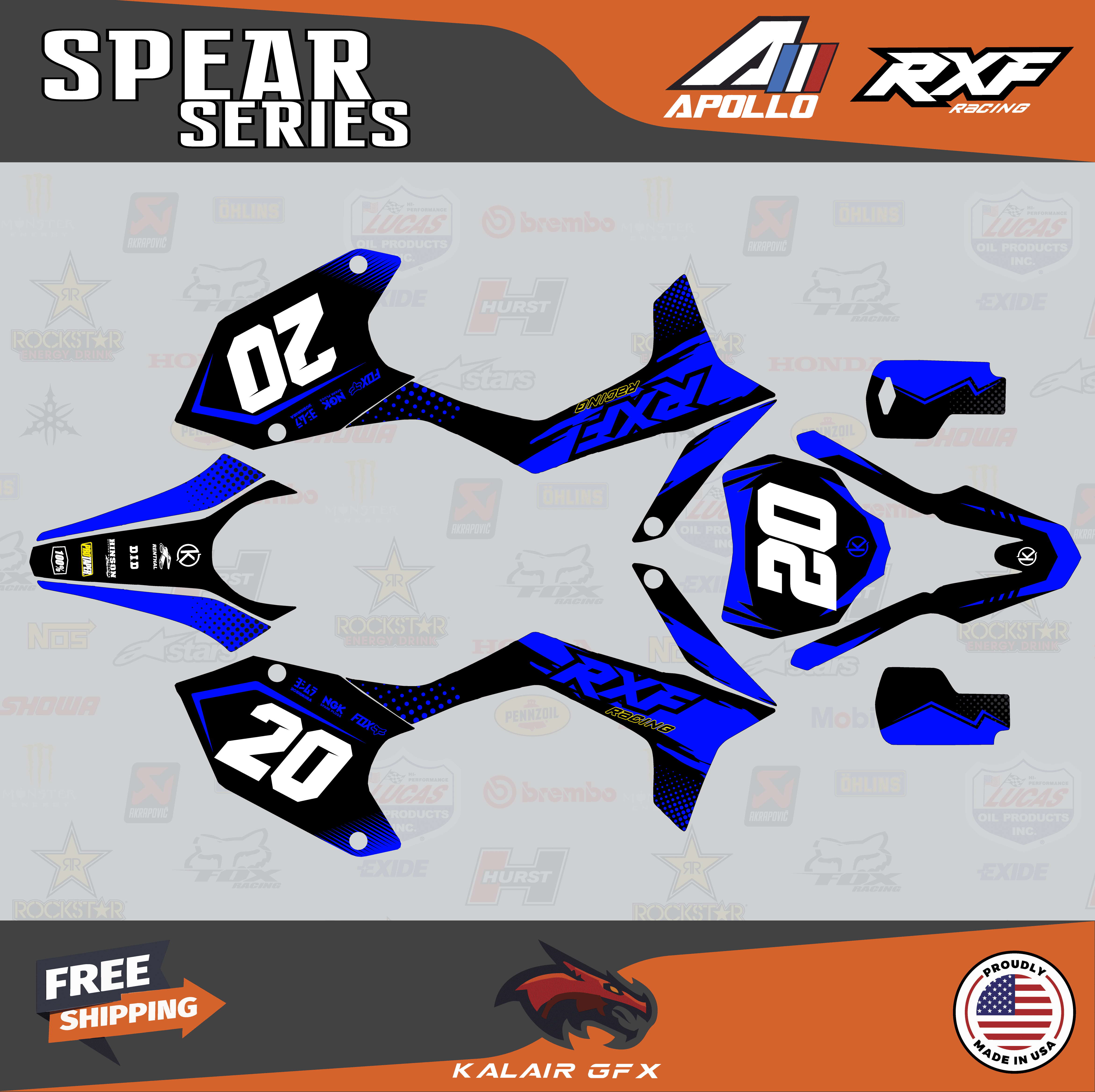 Kalair GFX Graphics Kit for Apollo RXF (All Years) Spear Series ...