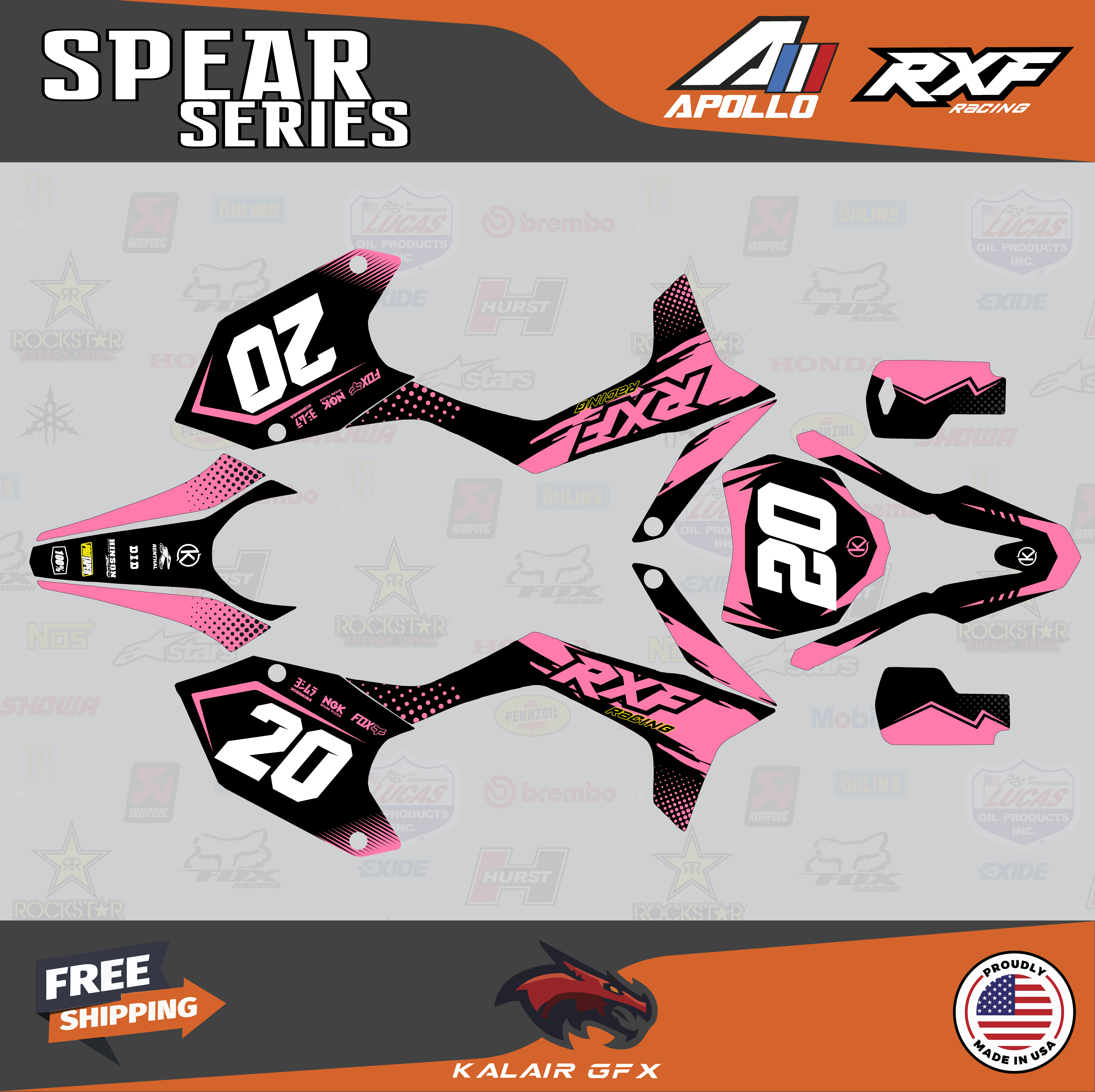 Kalair GFX Graphics Kit for Apollo RXF (All Years) Spear Series ...
