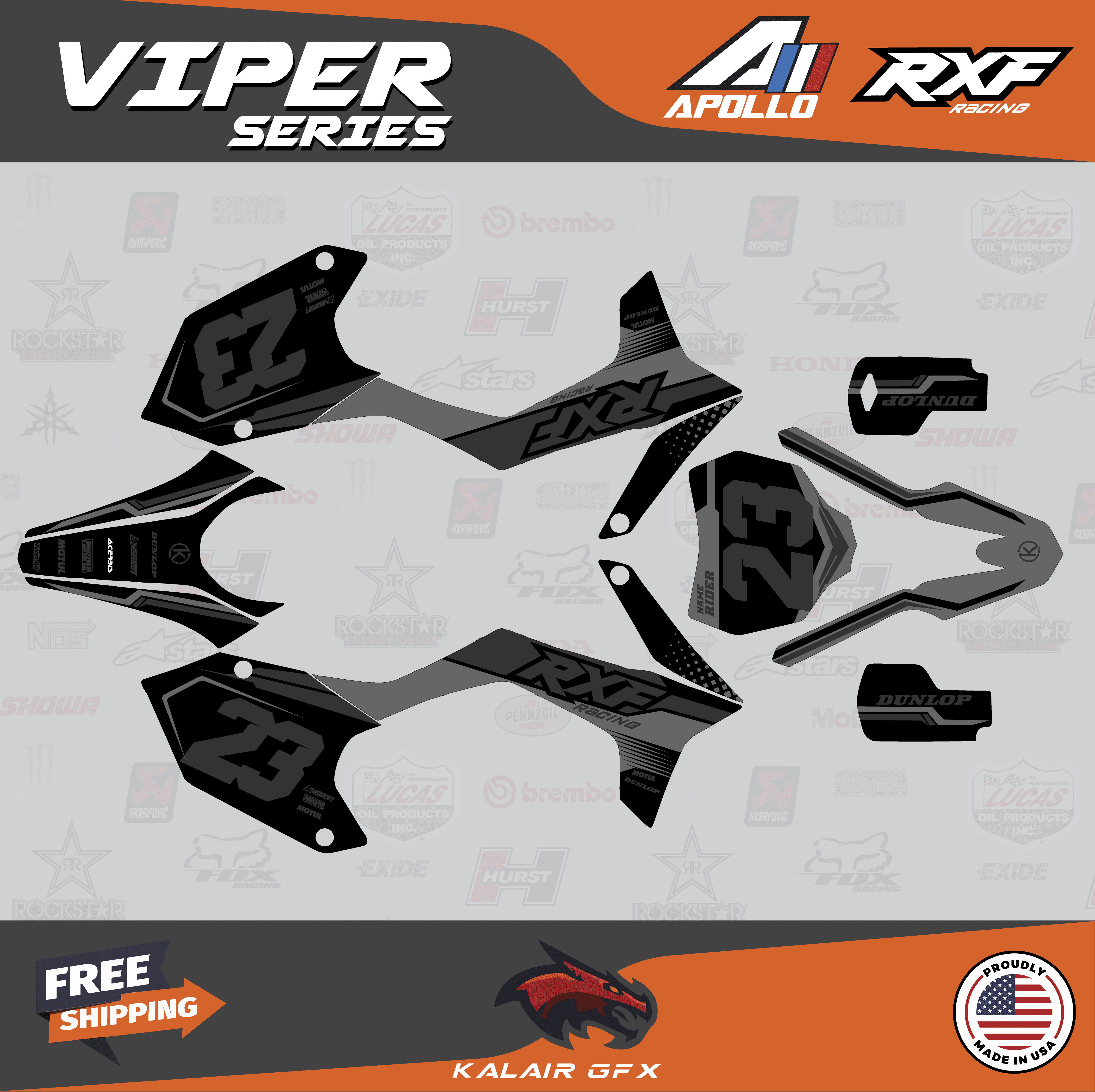 Kalair GFX Graphics Kit for Apollo RXF (All Years) Viper Series ...