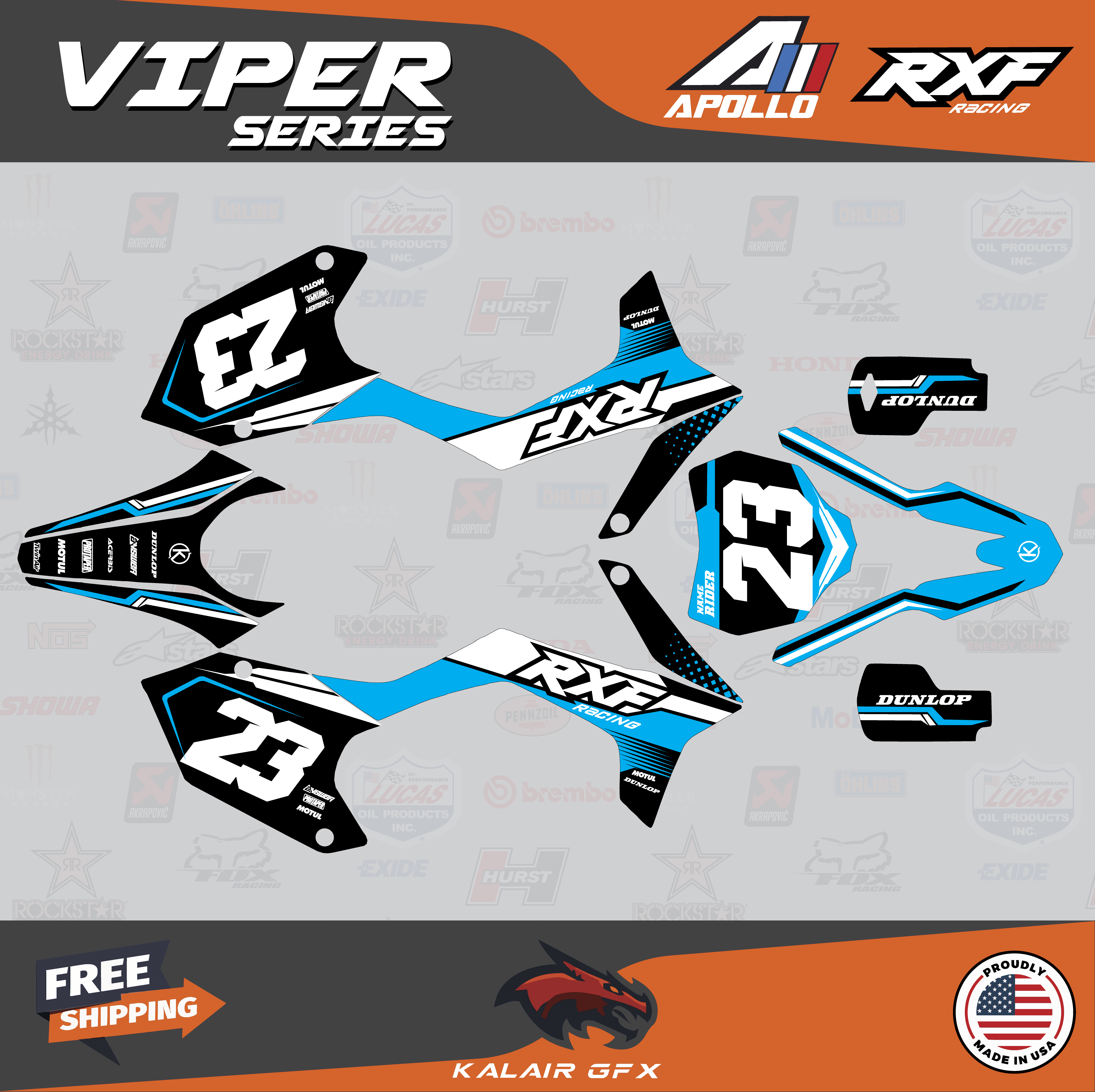 Kalair GFX Graphics Kit for Apollo RXF (All Years) Viper Series ...