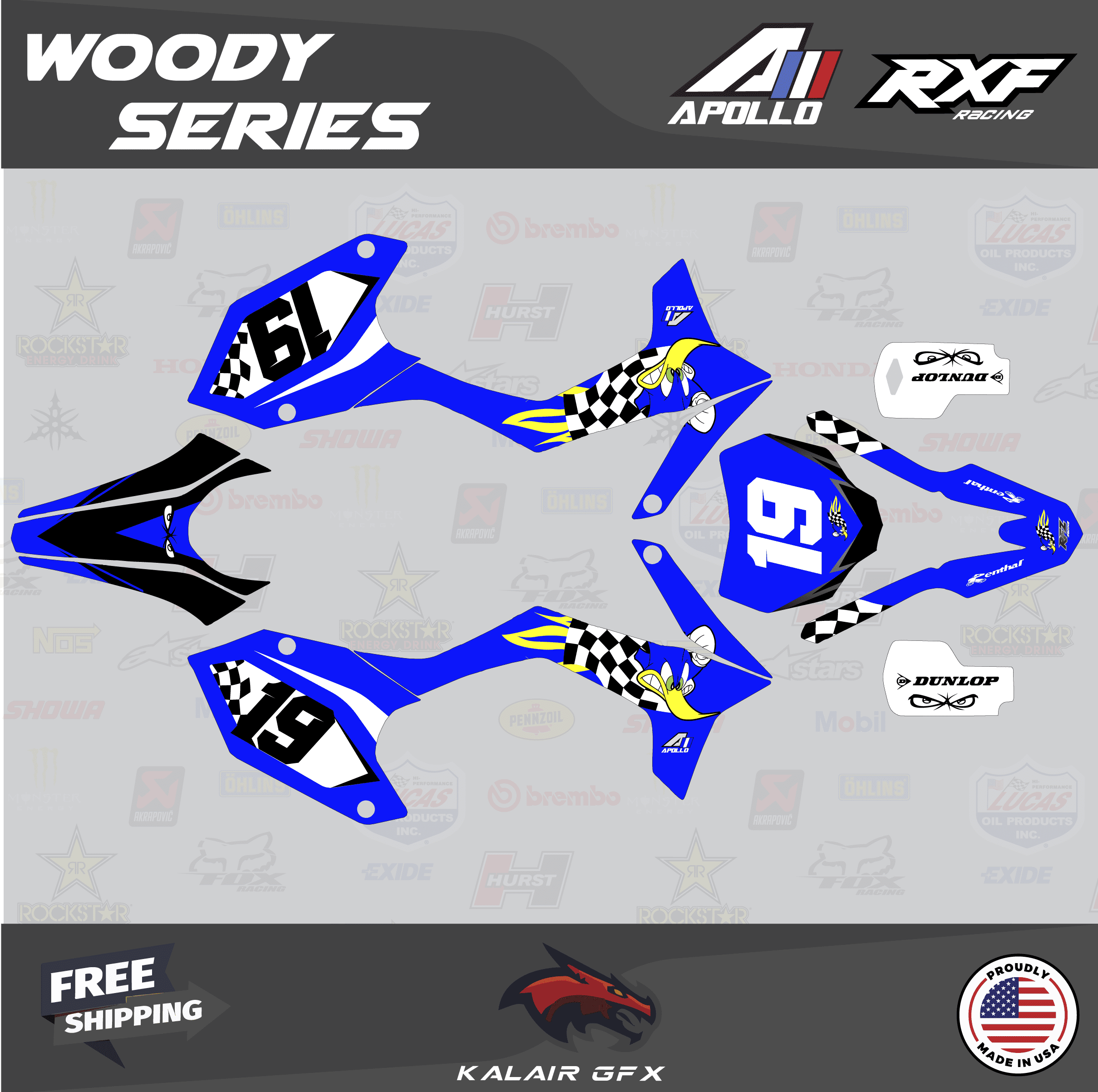 Kalair GFX Graphics Kit for Apollo RXF FREERIDE (All Years) Woody ...