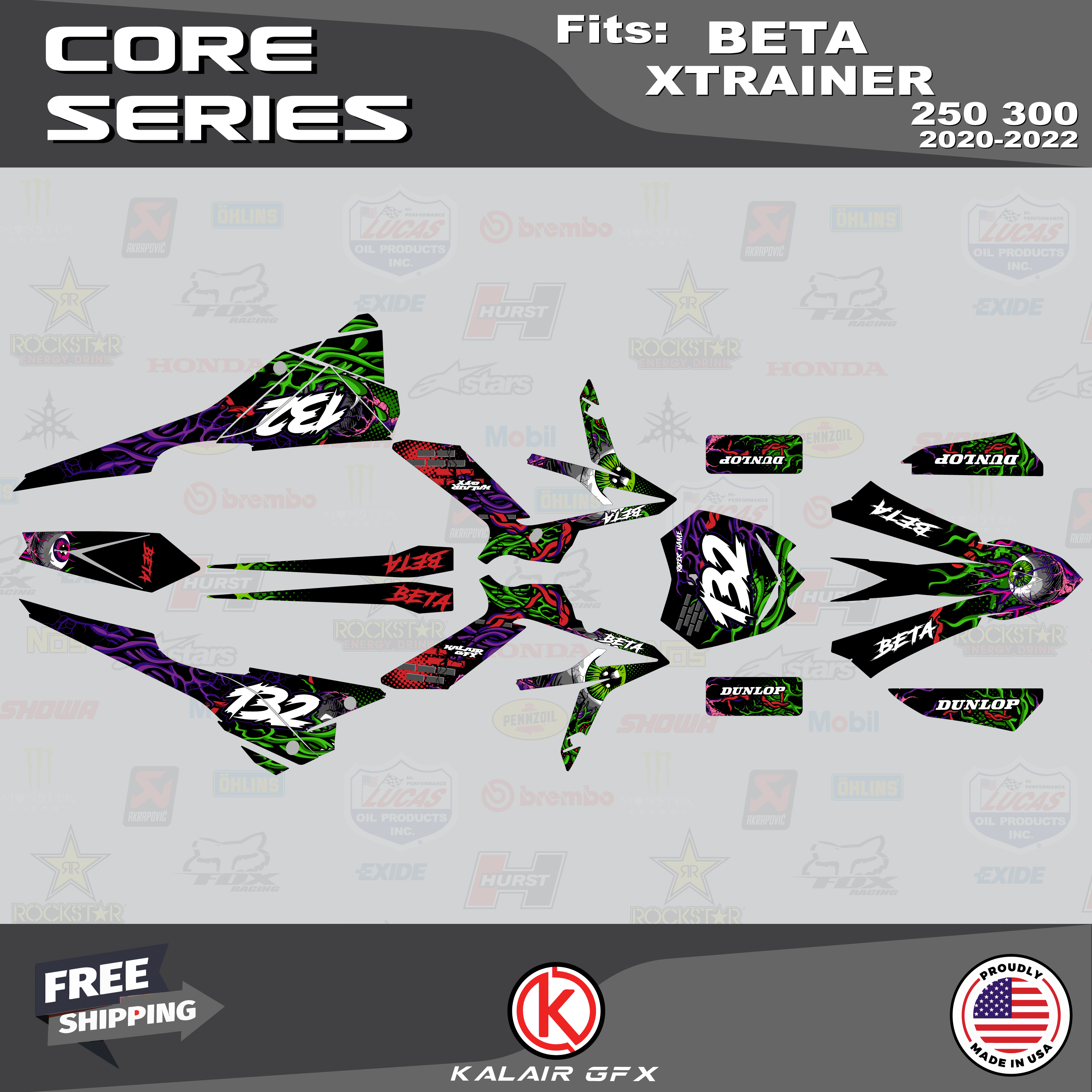 Kalair GFX Graphics Kit for Beta XTRAINER 250 and 300 (2020-2022) Core ...