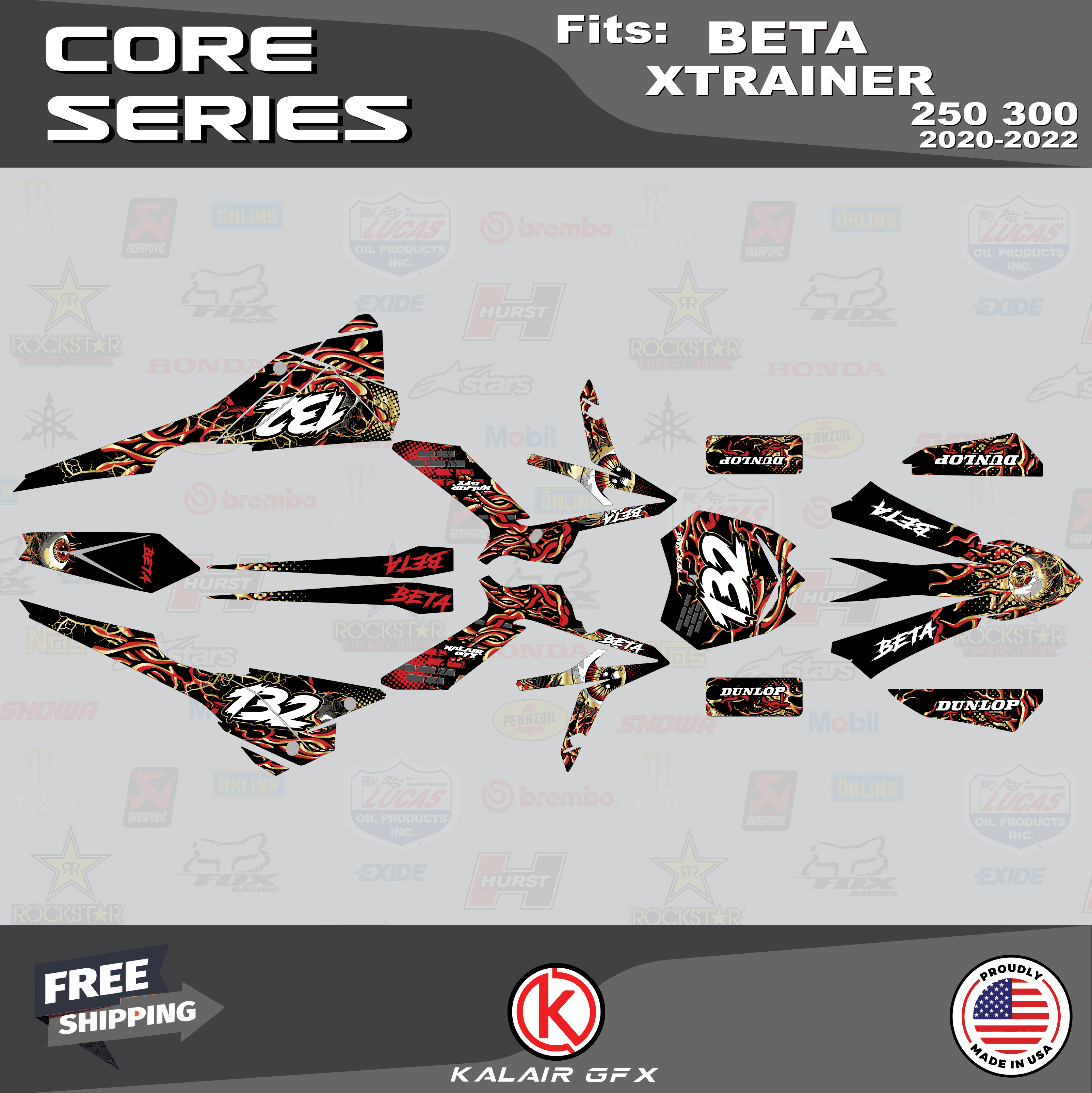 Kalair GFX Graphics Kit for Beta XTRAINER 250 and 300 (2020-2022) Core ...