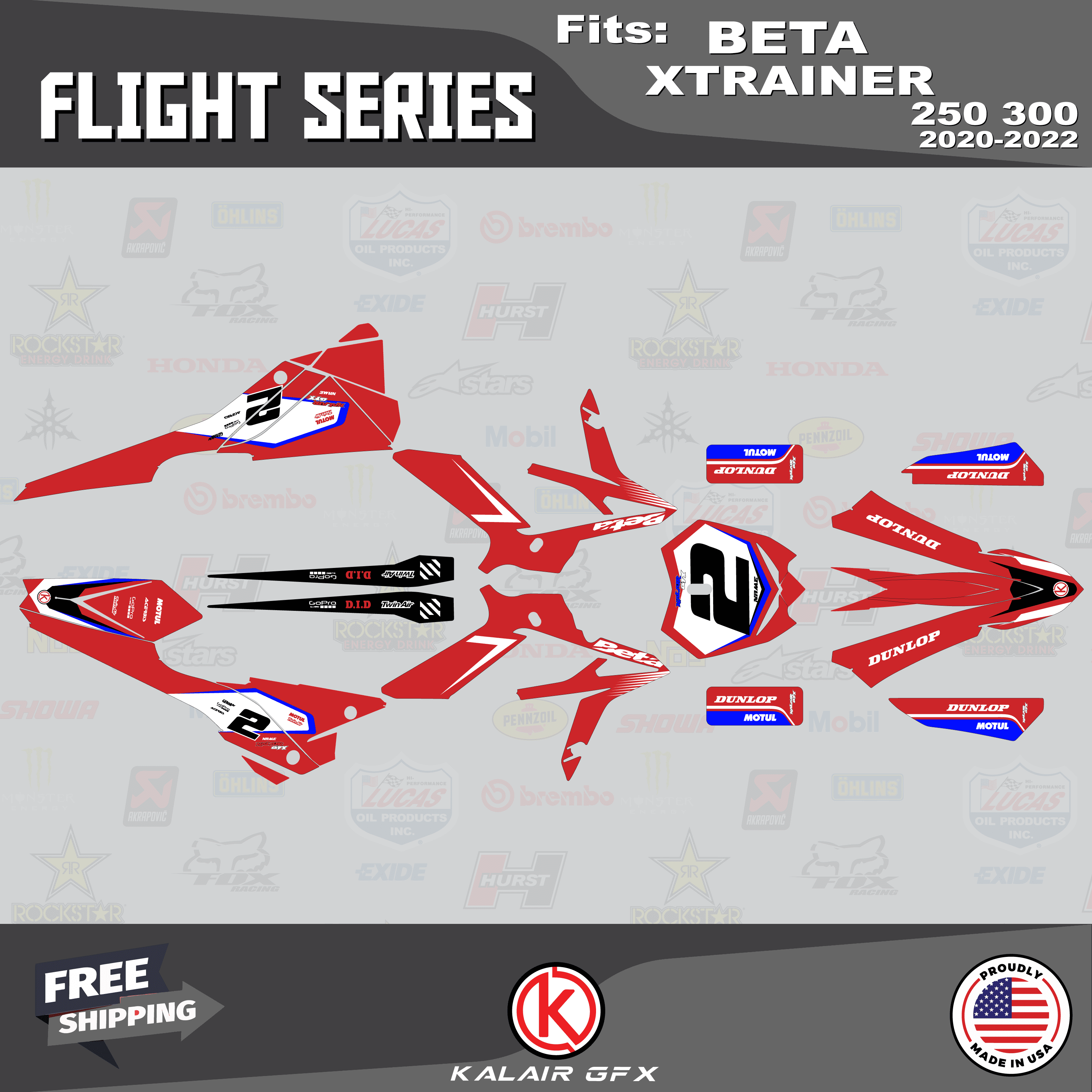 Kalair GFX Graphics Kit for Beta XTRAINER 250 and 300 Flight Series ...