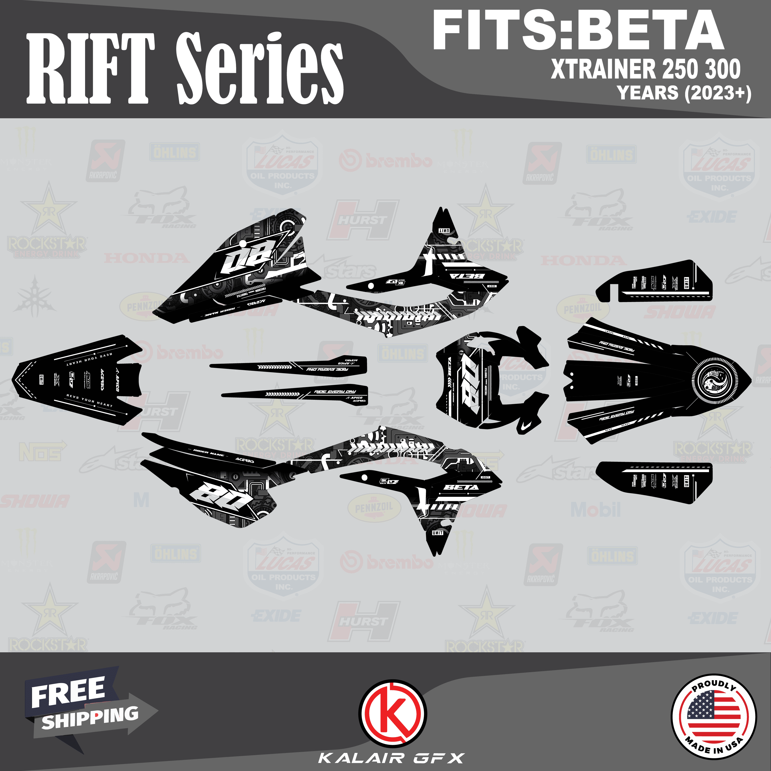 Kalair GFX Graphics Kit for Beta XTRAINER 250 and XTRAINER 300 (All ...