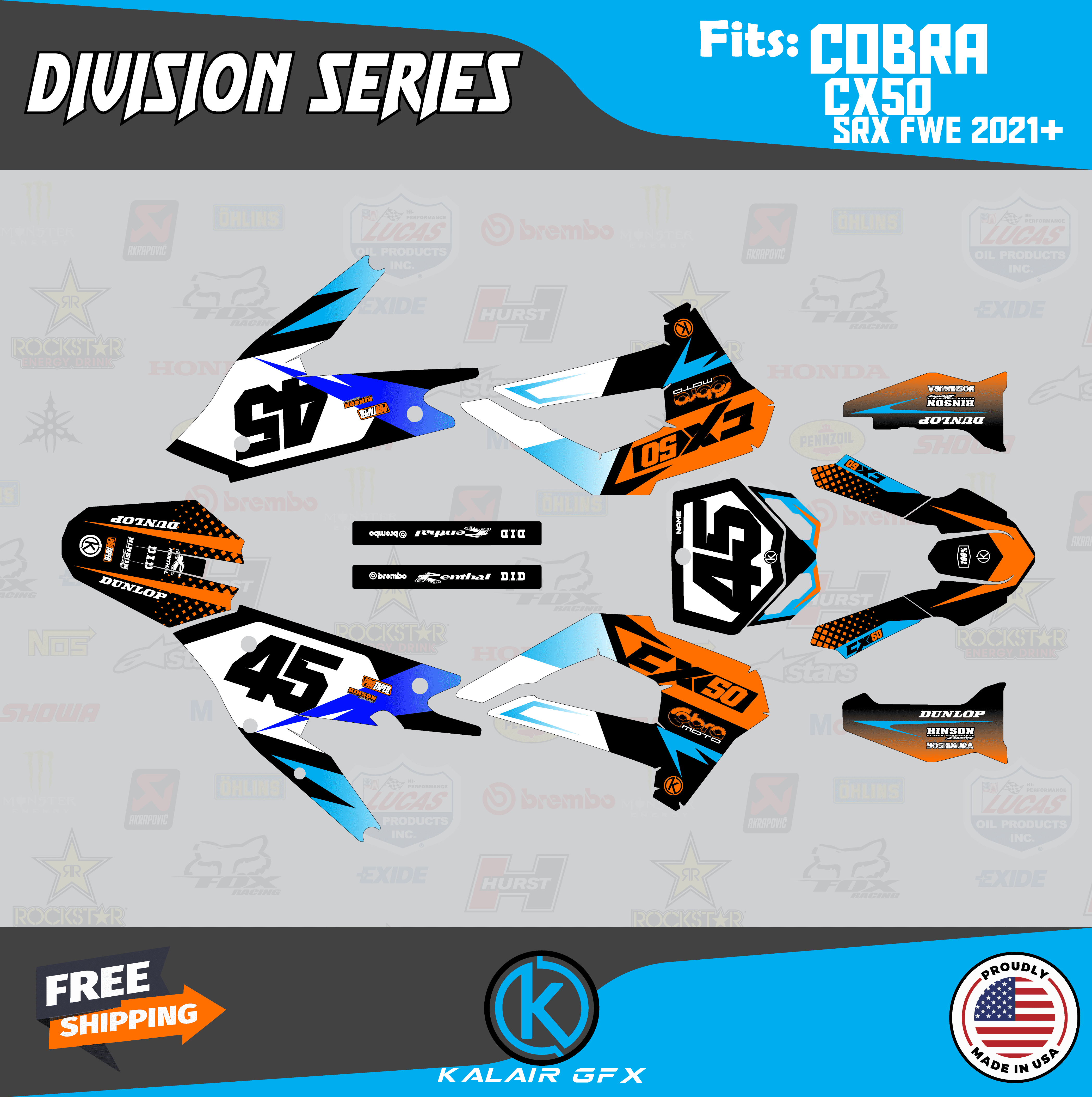 Kalair GFX Graphics Kit for Cobra CX50 SRX FWE (2021) Division Series ...
